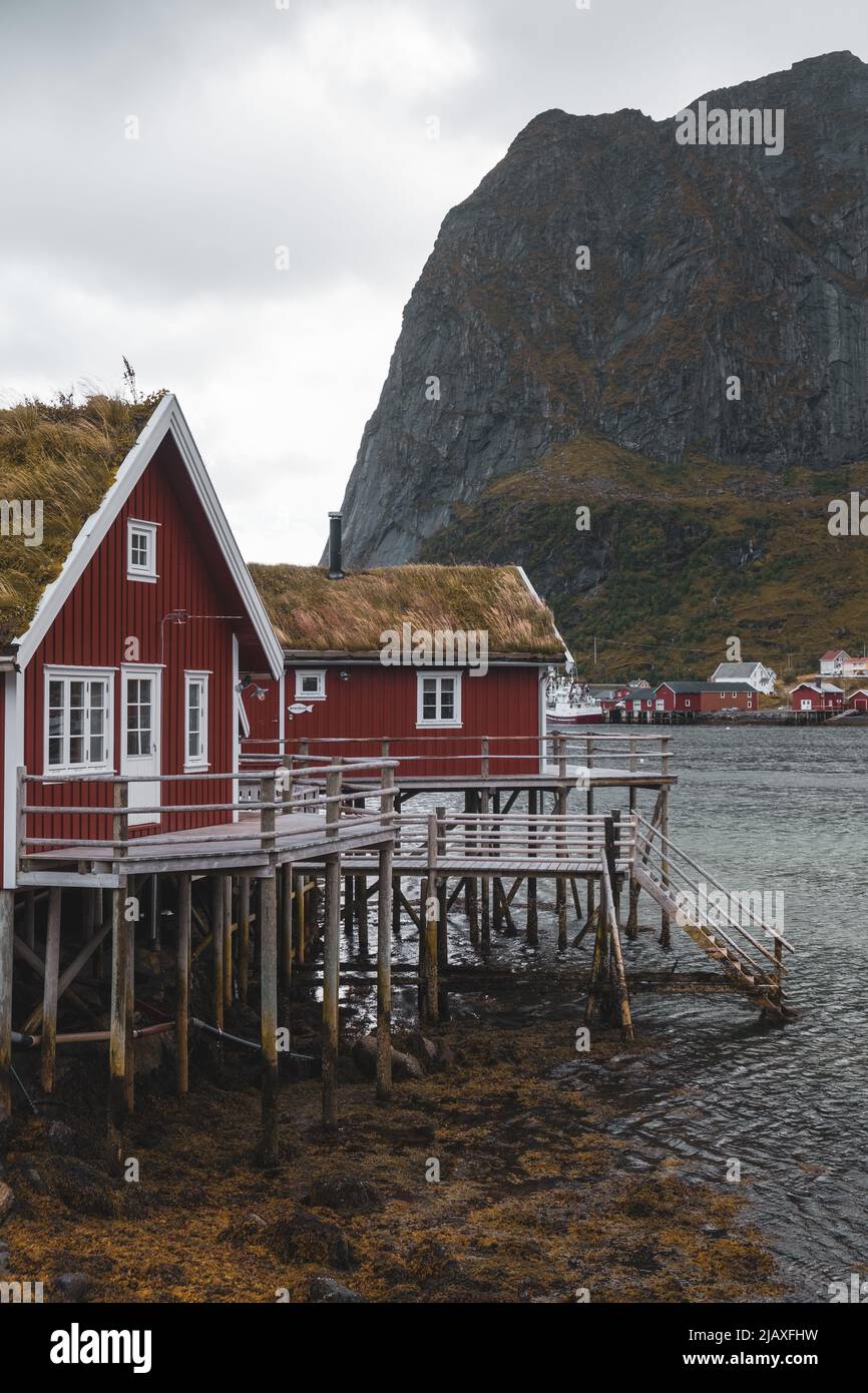 The Reinefjord is located on the Moskenes Island of the Lofoten, a ...