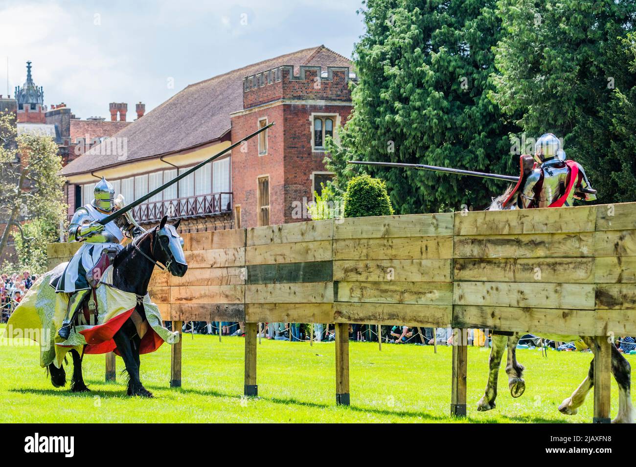 London, UK. 1st June, 2022. Jubilee Joust at Hampton Court Palace. It ...