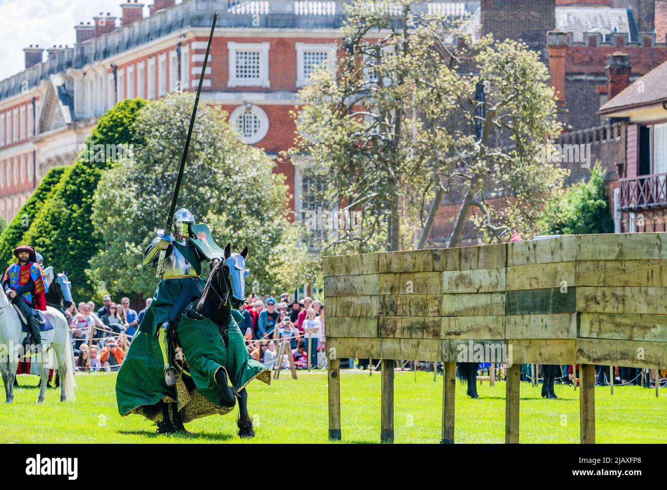 London, UK. 1st June, 2022. Jubilee Joust at Hampton Court Palace. It ...