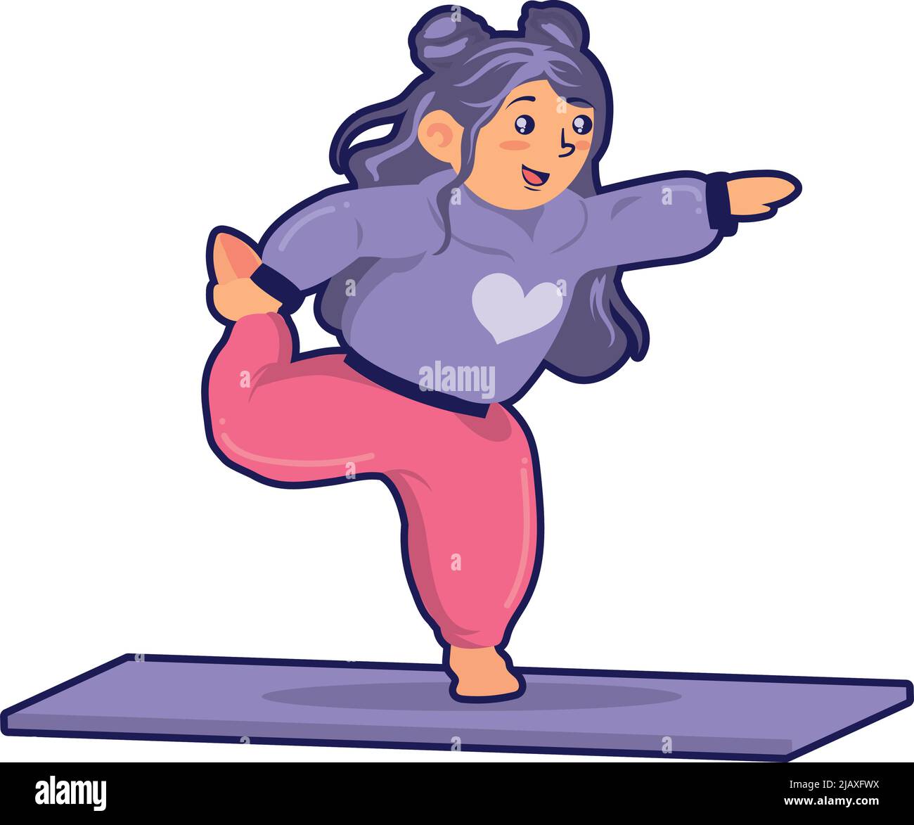 cute girl stretching Stock Vector Image & Art - Alamy