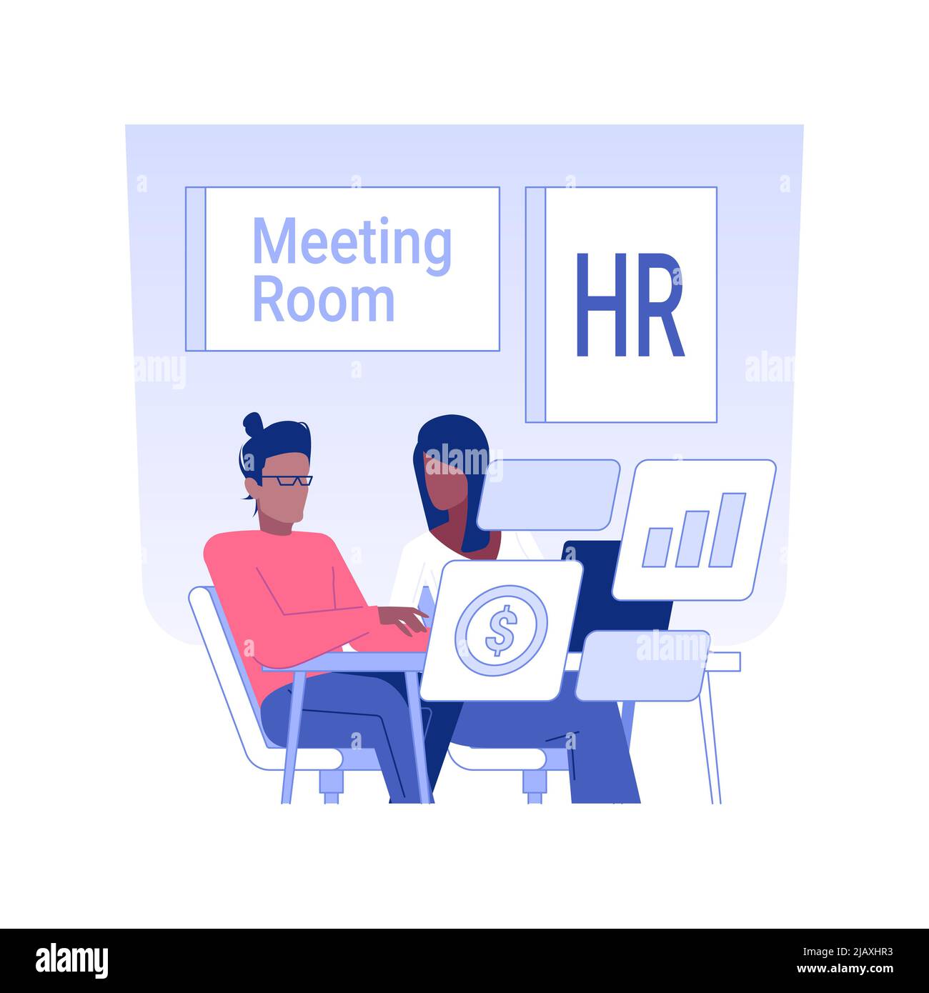 Interviewing a candidate isolated concept vector illustration ...