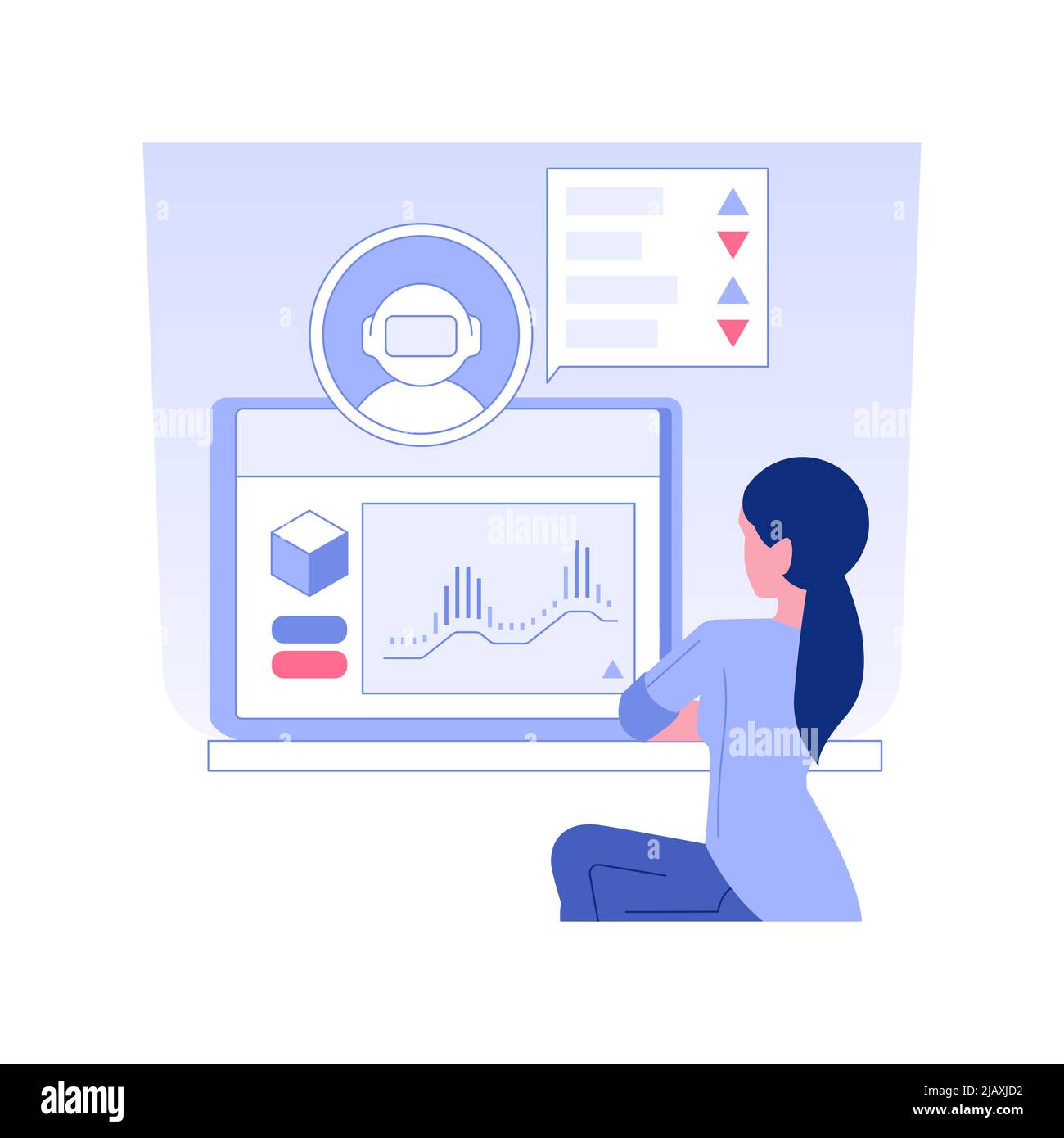 Trading Bot Isolated Concept Vector Illustration Stock Market Trader Uses Automated Trading