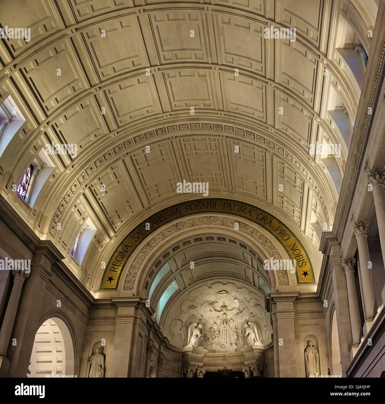 Interior of the famous Sanctuary of Our Lady of Fatima (Portugal Stock ...