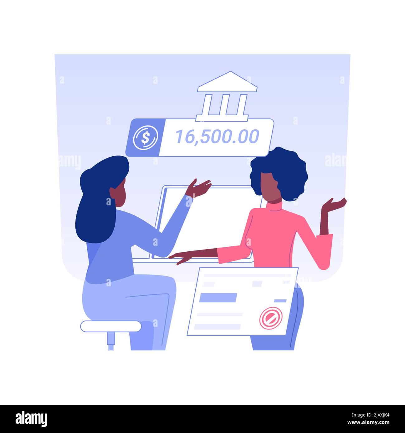 Education saving account isolated concept vector illustration. Mother ...