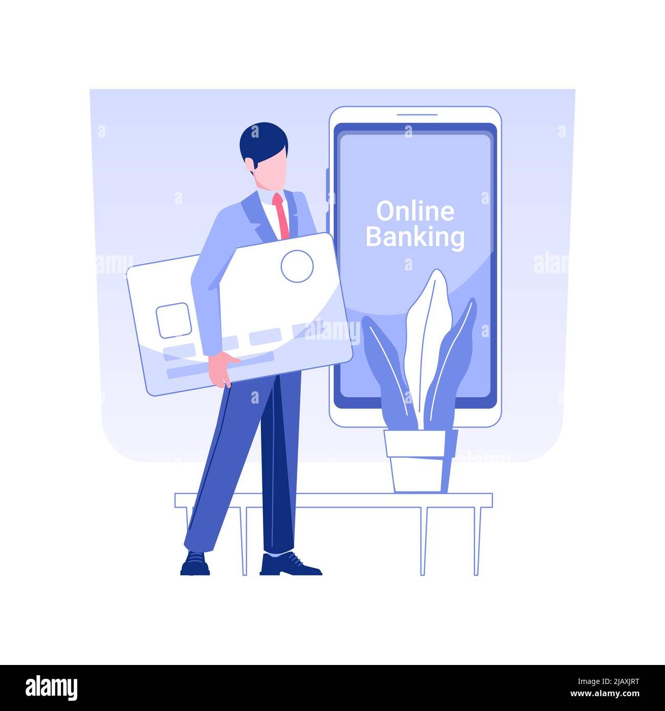 Business credit card isolated concept vector illustration. Businessman ...