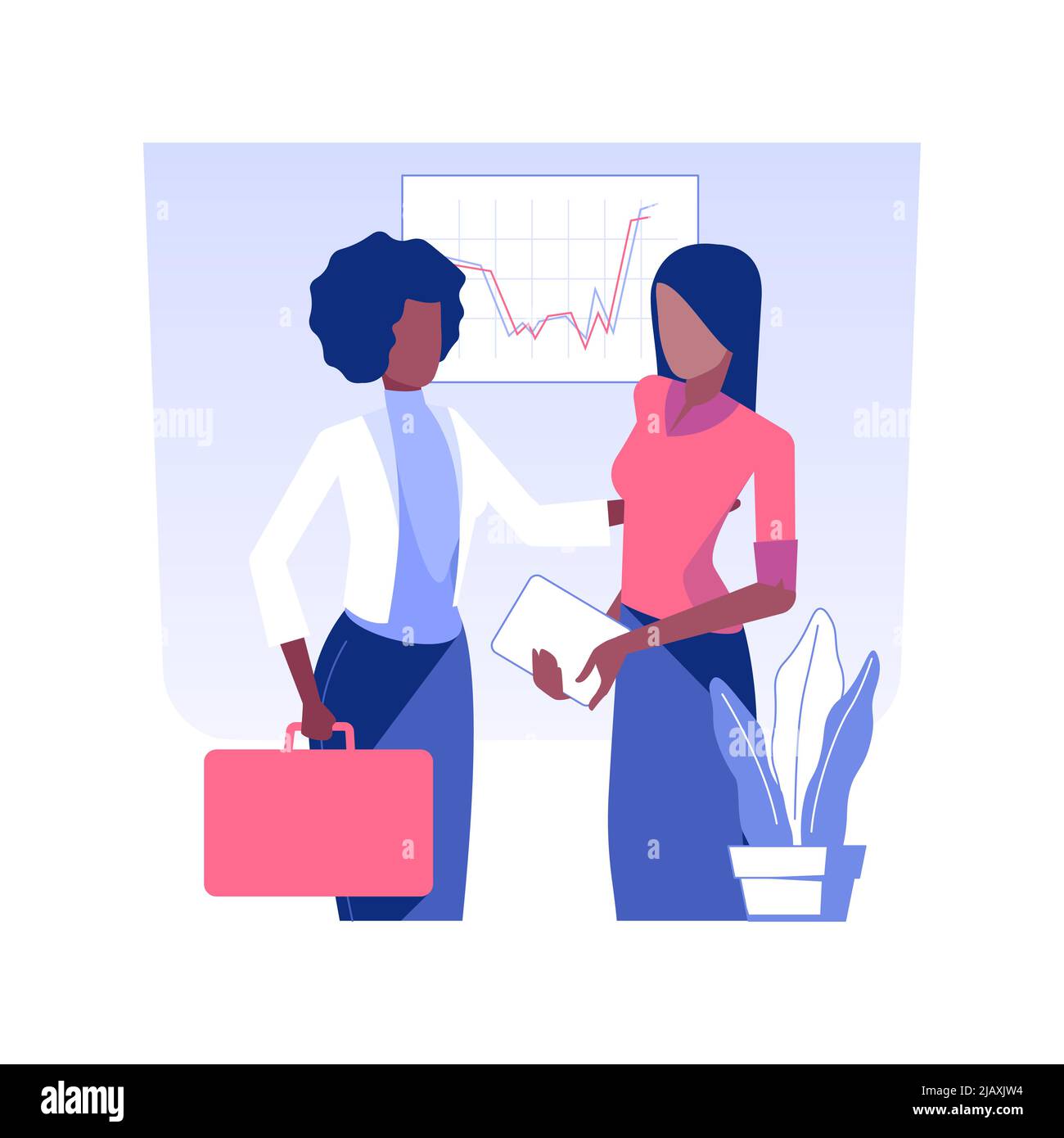 Treasury management isolated concept vector illustration. Businesswoman ...