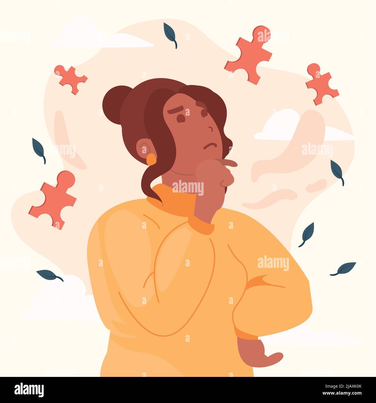 poster of woman thinking Stock Vector Image & Art - Alamy