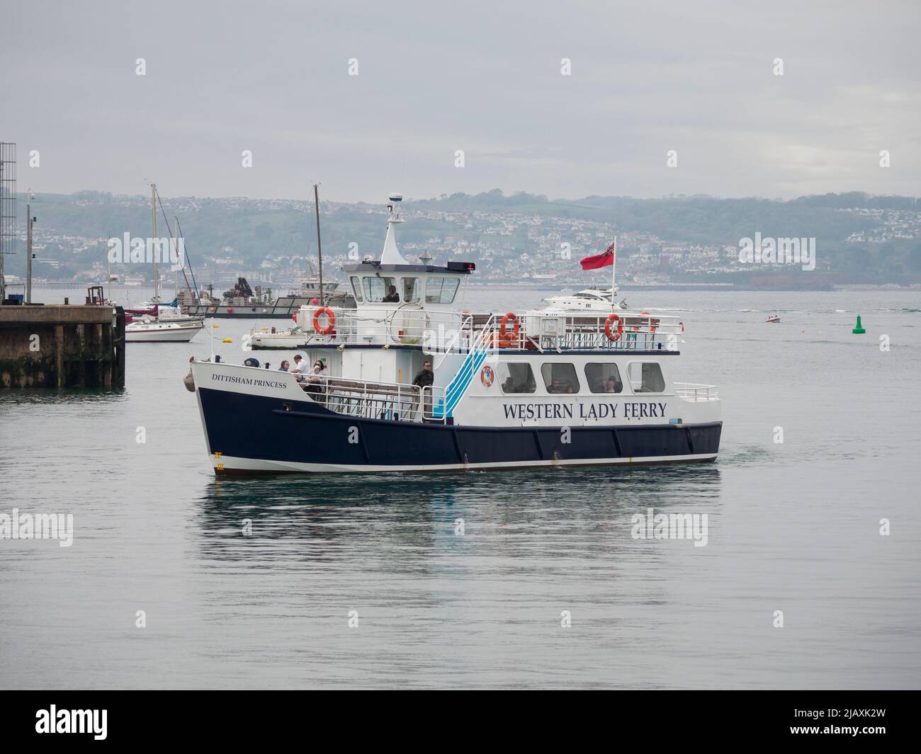 Western Lady Ferry coming into Brixham harbour, Devon, UK Stock Photo ...
