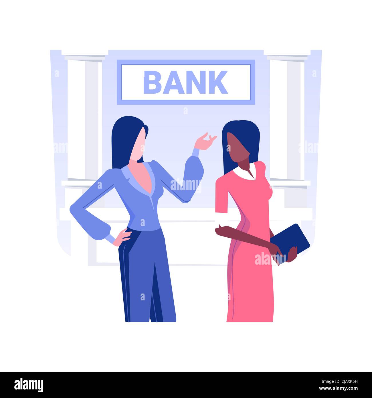 Experienced bank personnel isolated concept vector illustration ...