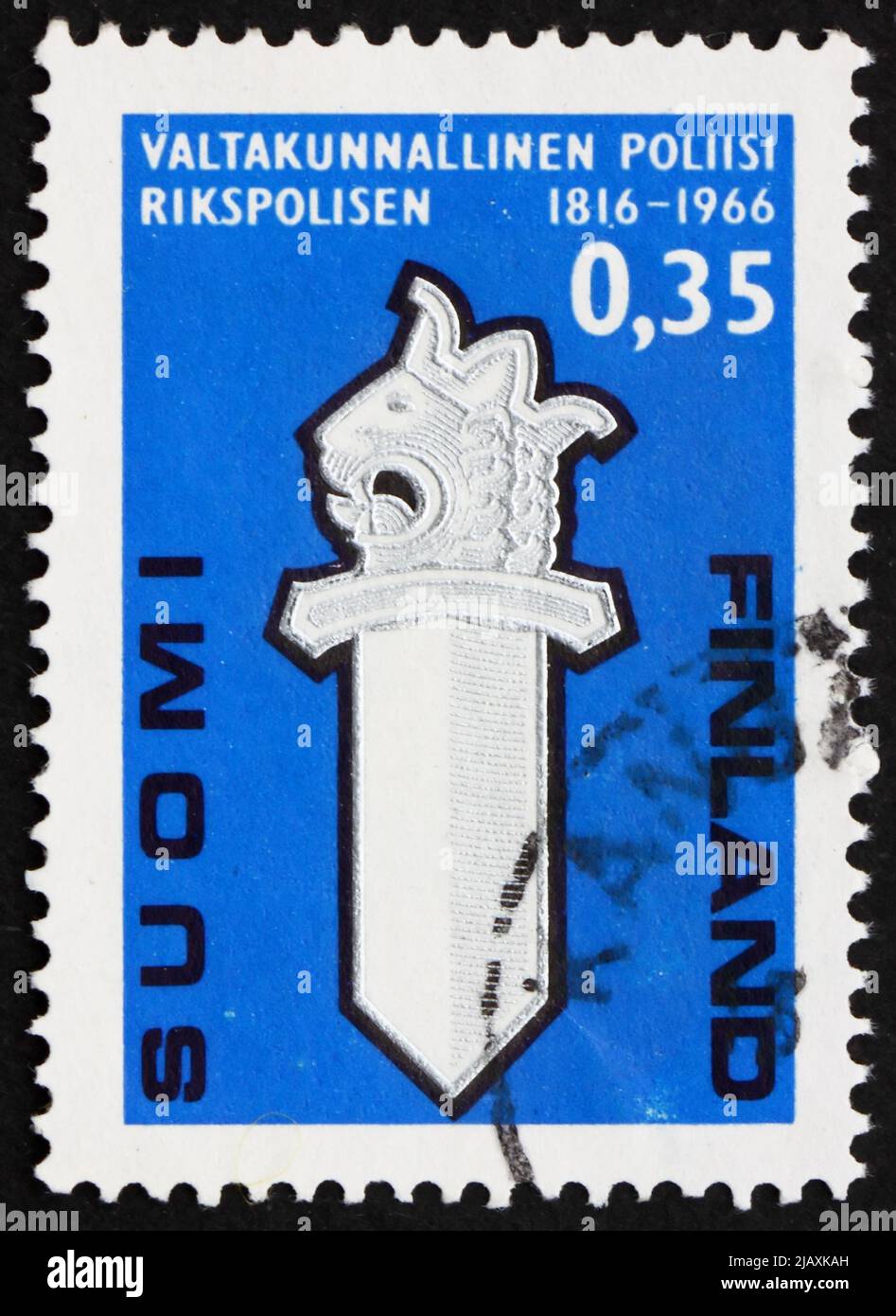 FINLAND - CIRCA 1966: a stamp printed in the Finland shows Finnish ...