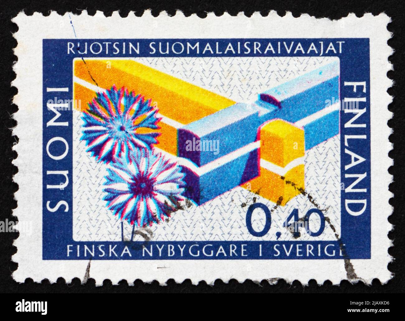 FINLAND - CIRCA 1967: a stamp printed in the Finland shows Double ...