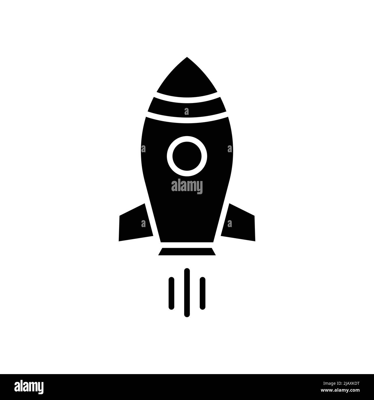 Rocket icon vector. Transportation, Air vehicle. Solid icon style ...