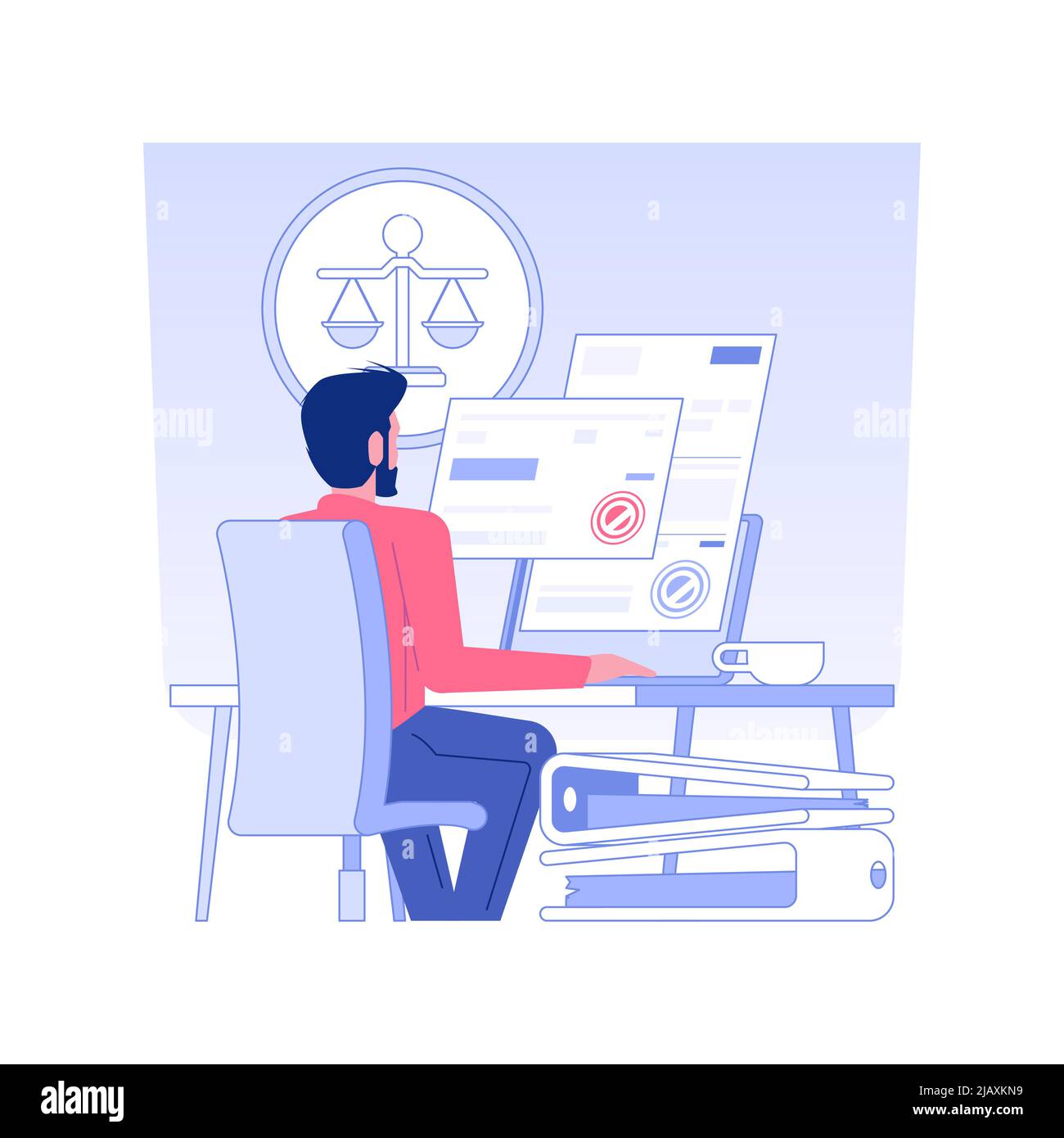Prepare legal documents isolated concept vector illustration ...