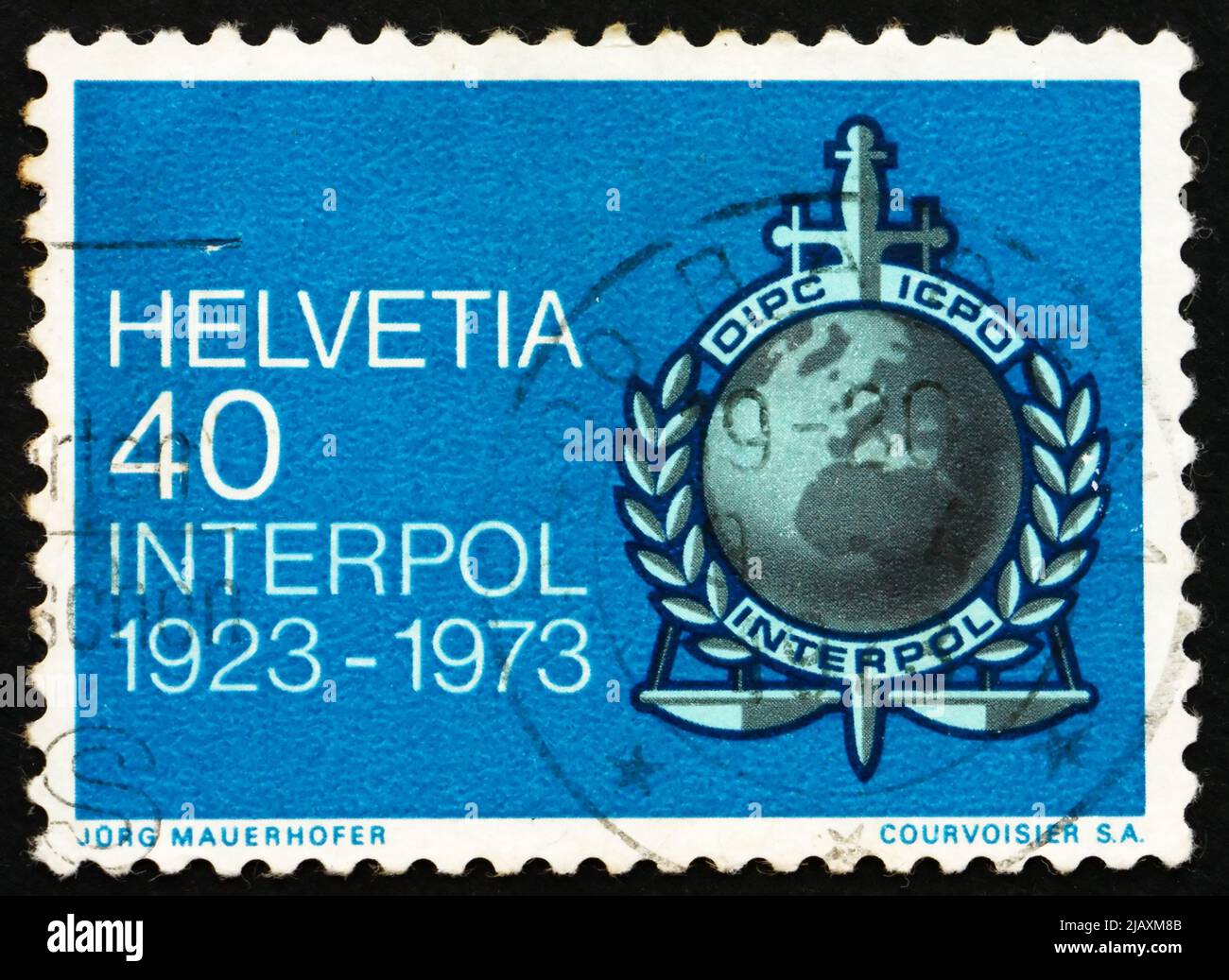 SWITZERLAND - CIRCA 1973: a stamp printed in the Switzerland shows ...