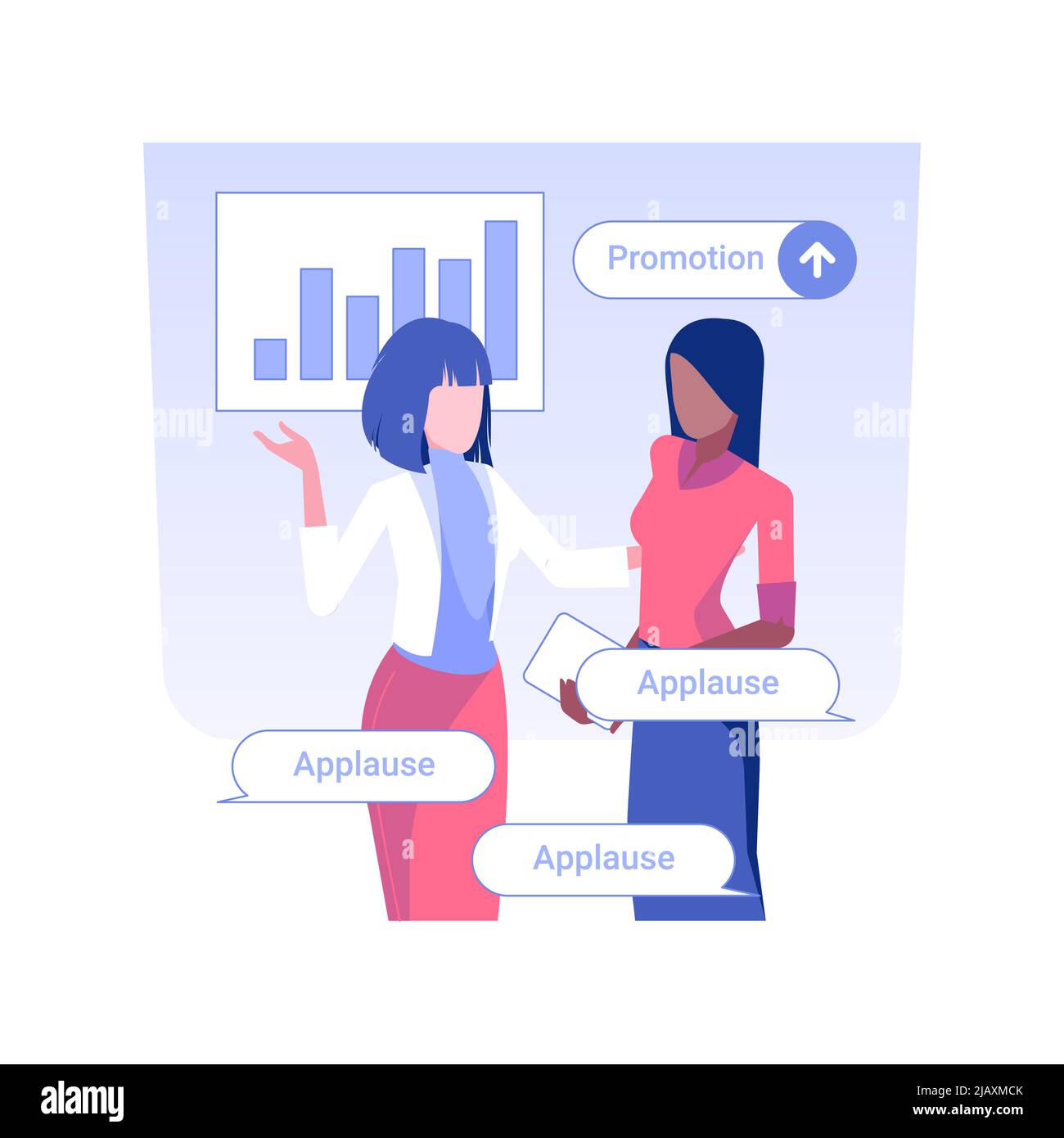 Getting promotion isolated concept vector illustration. Employee ...