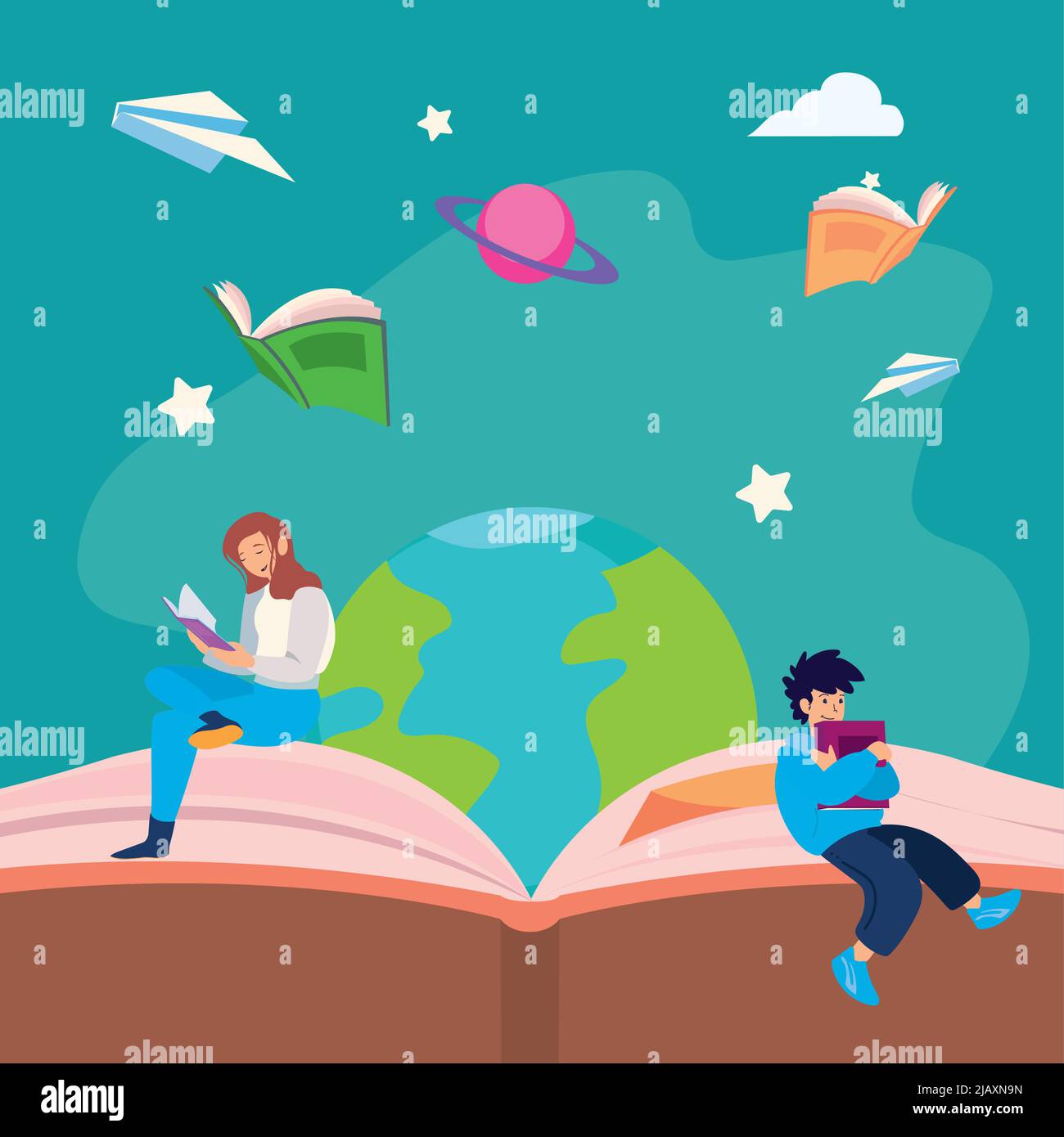 colored literacy poster Stock Vector Image & Art - Alamy