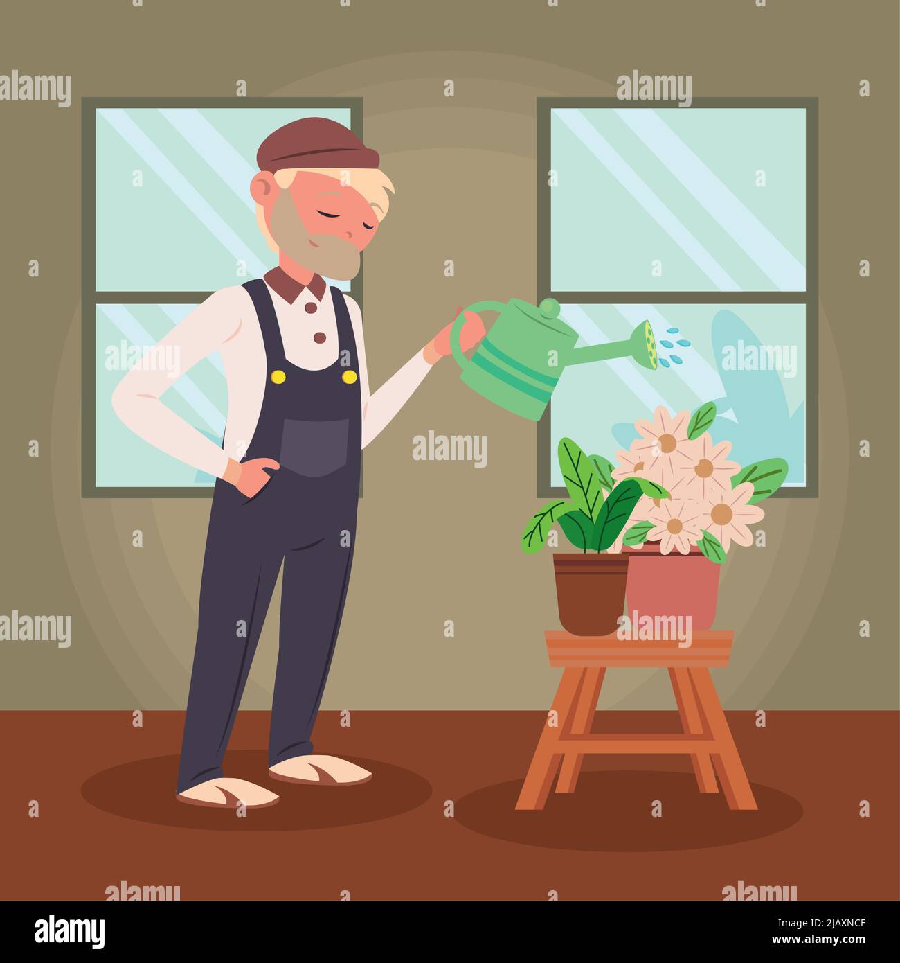 relaxed man poster Stock Vector Image & Art - Alamy