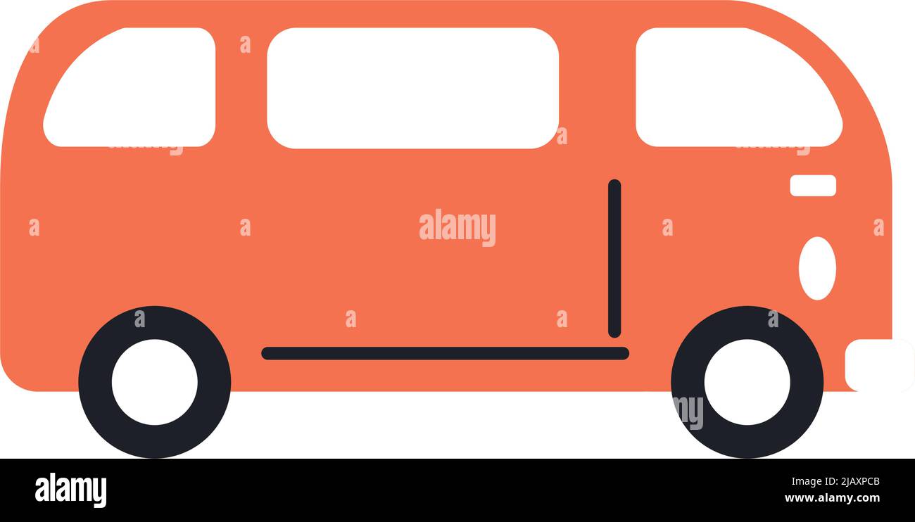 flat orange van design Stock Vector Image & Art - Alamy