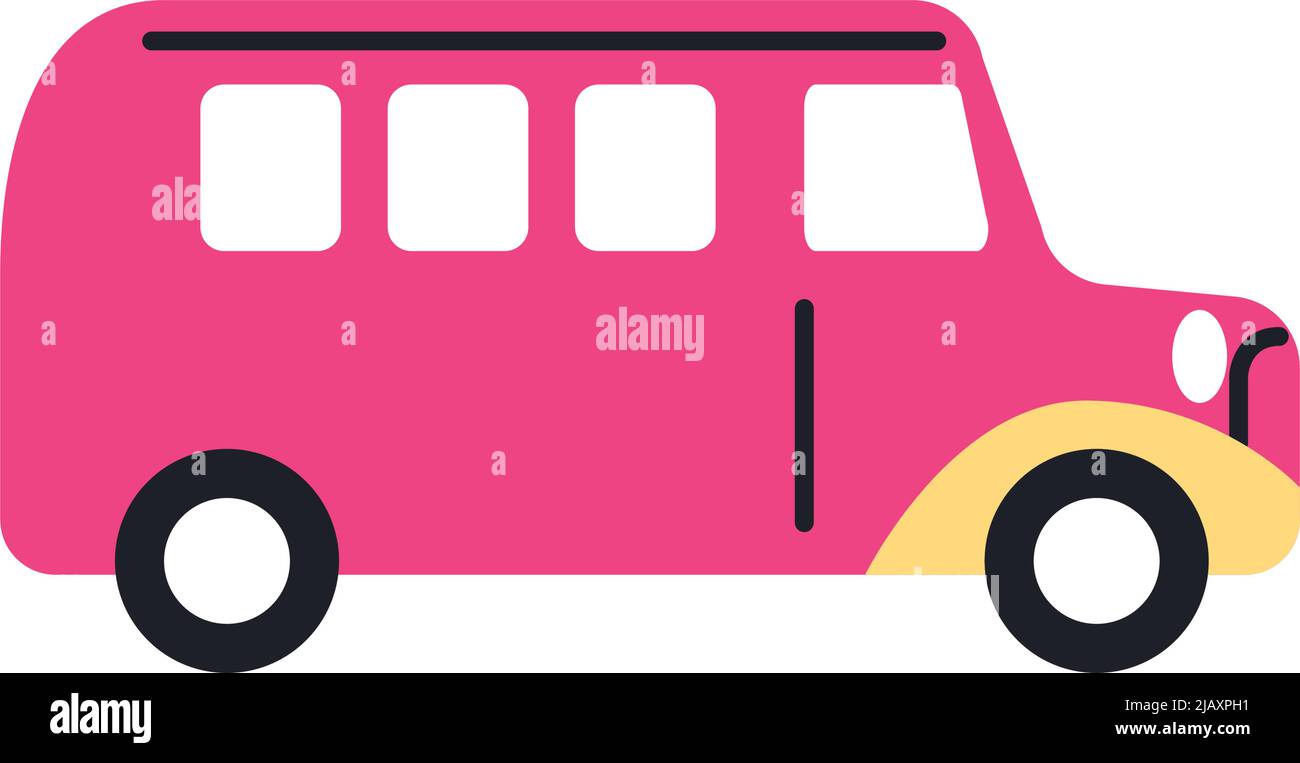 flat pink van design Stock Vector Image & Art - Alamy