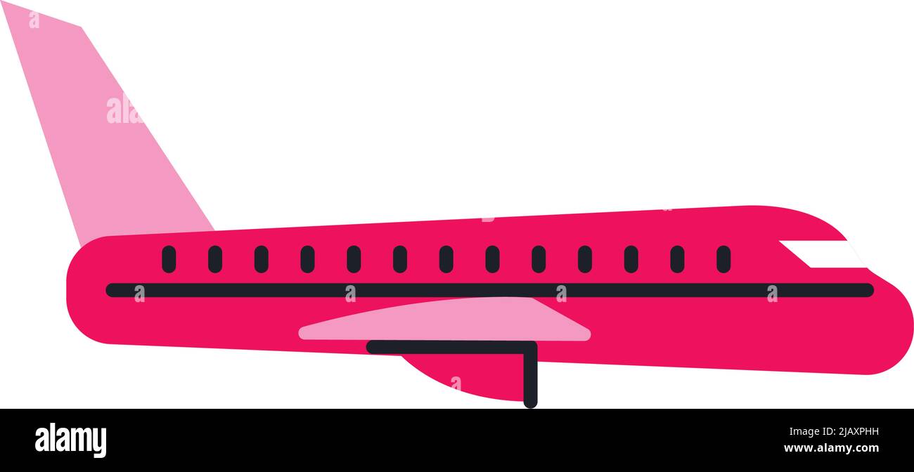 flat pink airplane design Stock Vector Image & Art - Alamy