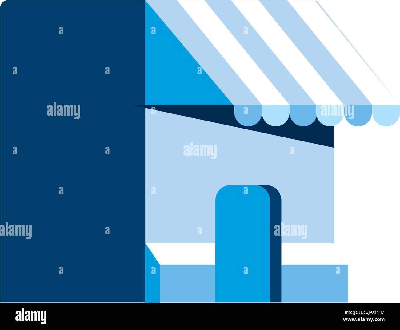 flat blue store design Stock Vector Image & Art - Alamy