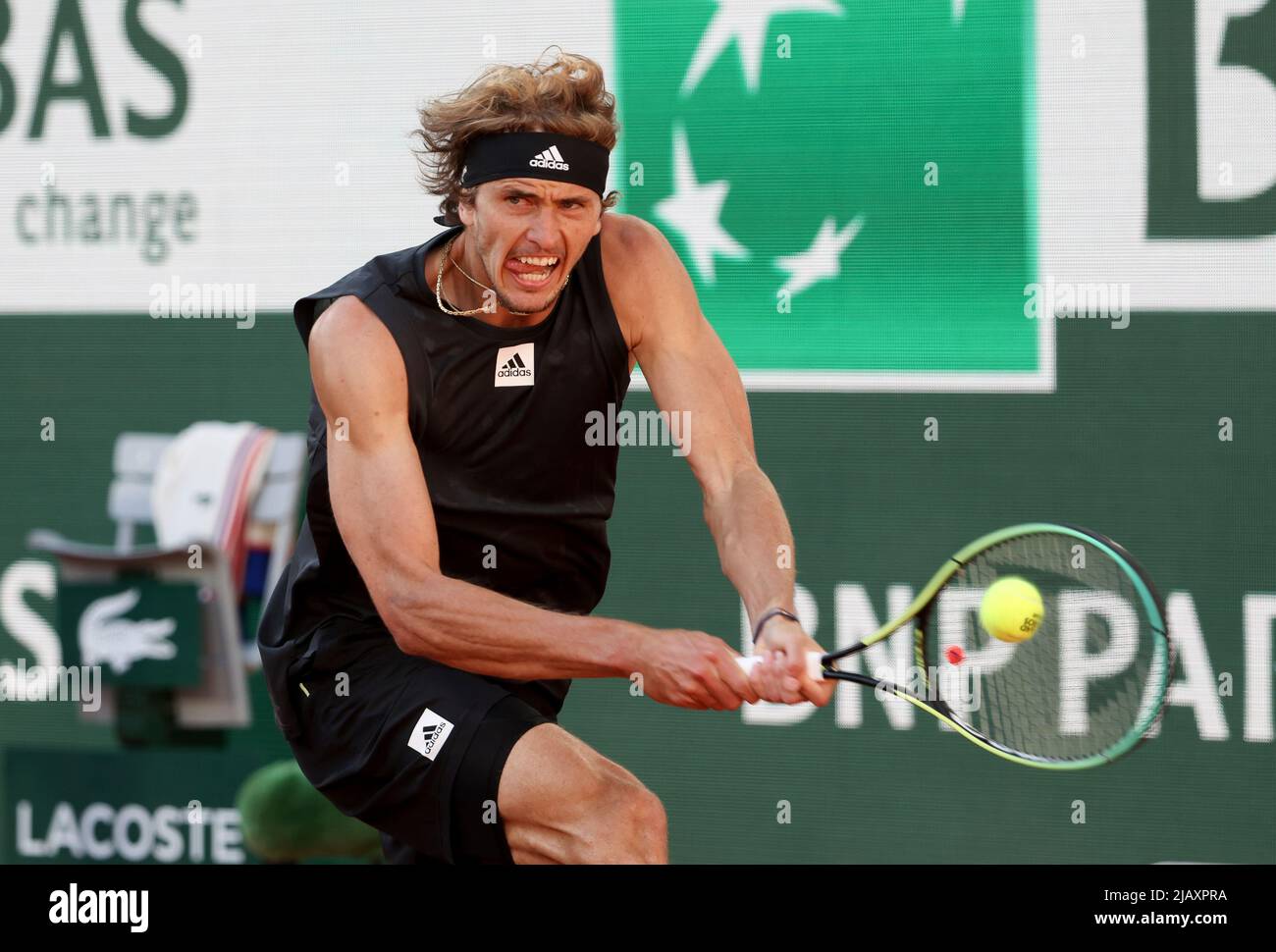 Alexander Zverev of Germany during day 10 of Roland-Garros 2022, French Open 2022, second Grand ...