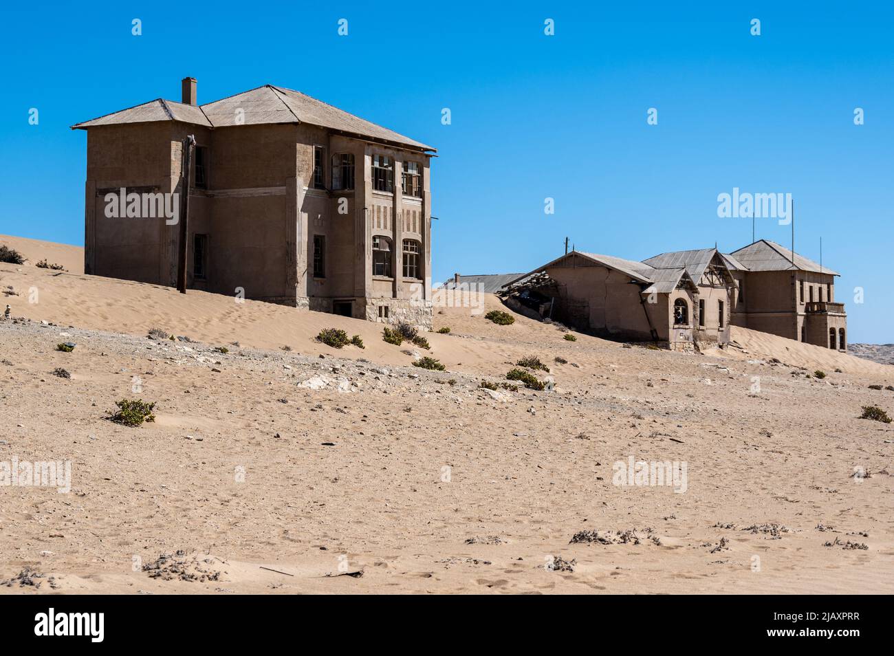 abandoned house filled with desert sand in kolmanskop,namibia Stock ...