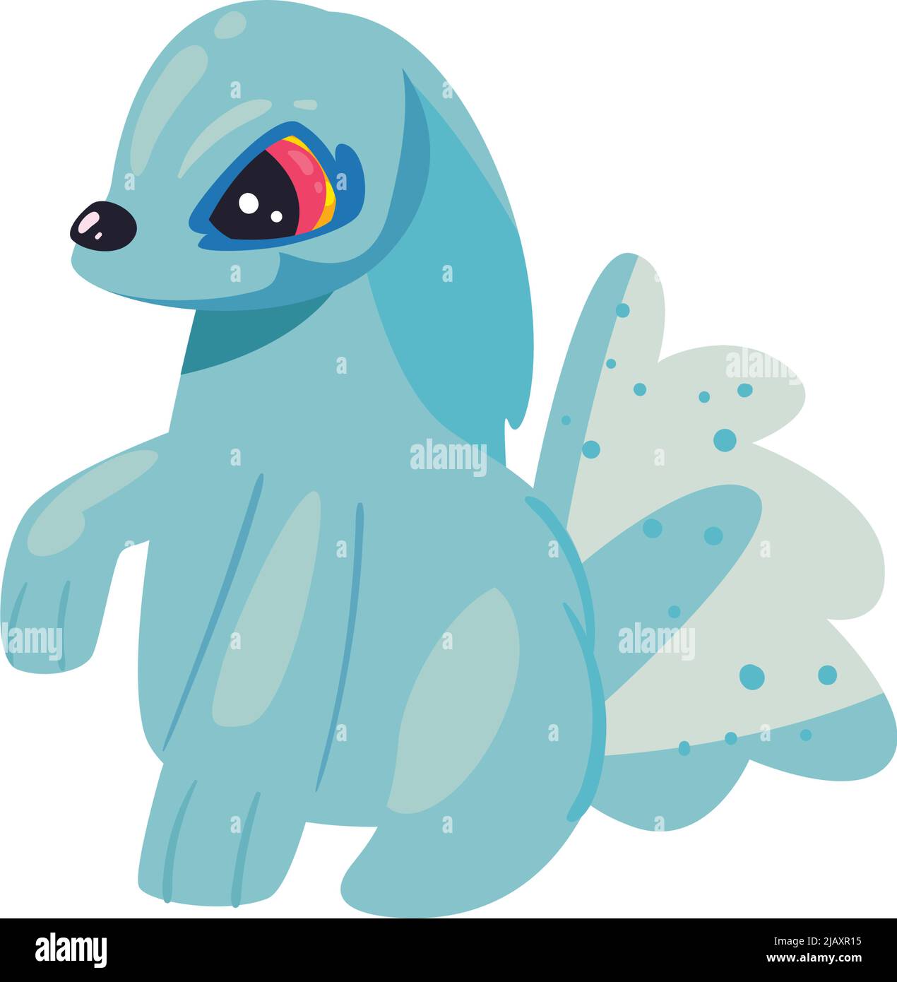 fantasy blue dog Stock Vector Image & Art - Alamy