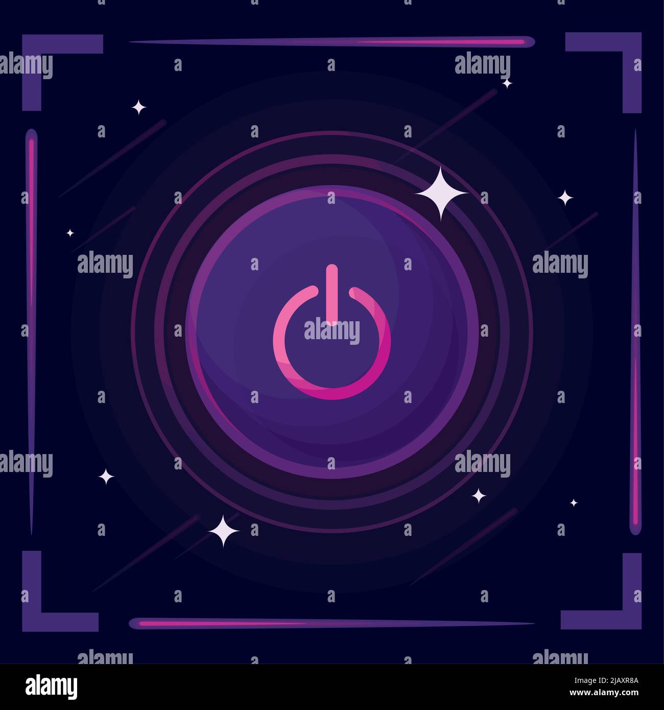 Purple press start Stock Vector Images - Alamy