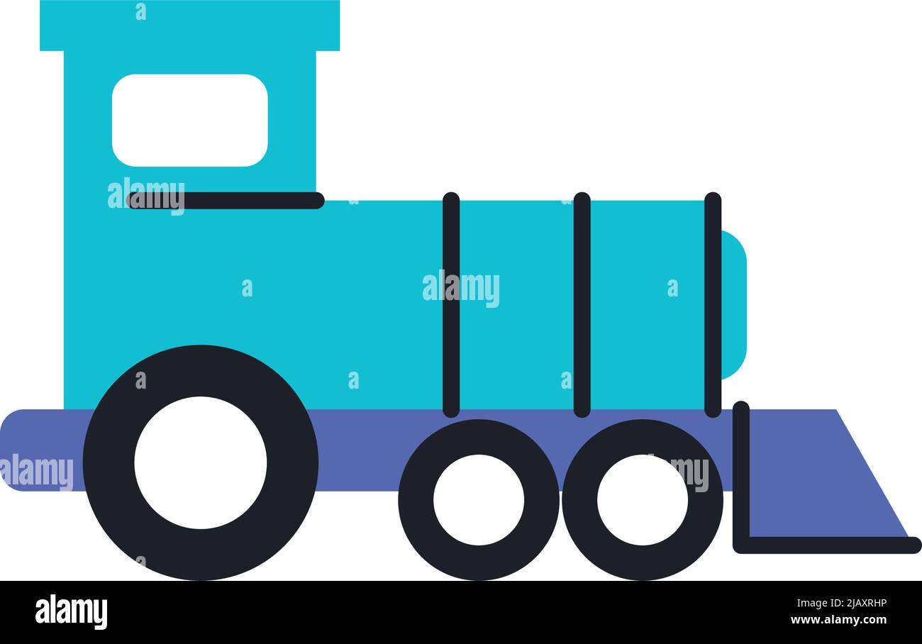 flat blue train design Stock Vector Image & Art - Alamy