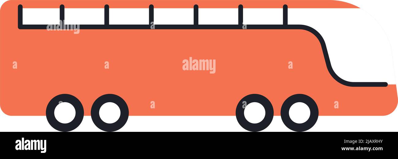 flat orange bus design Stock Vector Image & Art - Alamy