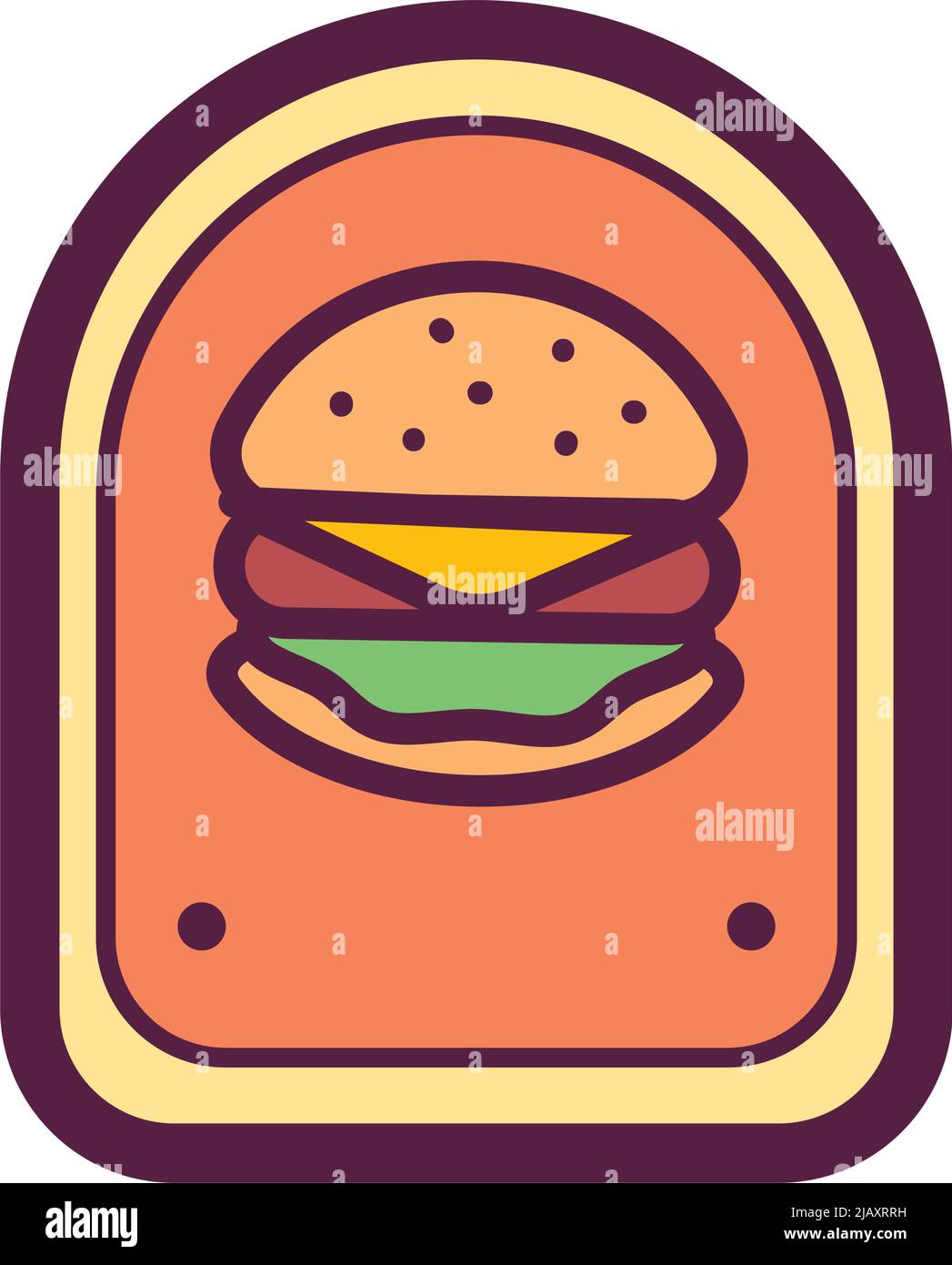 flat cool burger badge Stock Vector Image & Art - Alamy