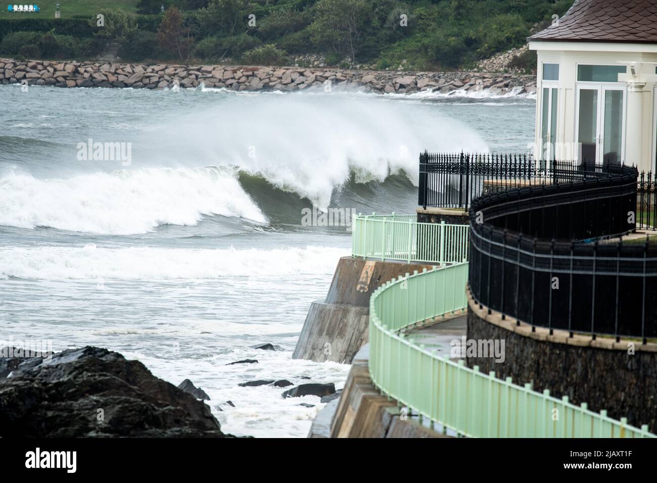 Stock photos of tropical storm Henri in 2021, Newport, RI. Stock photos ...