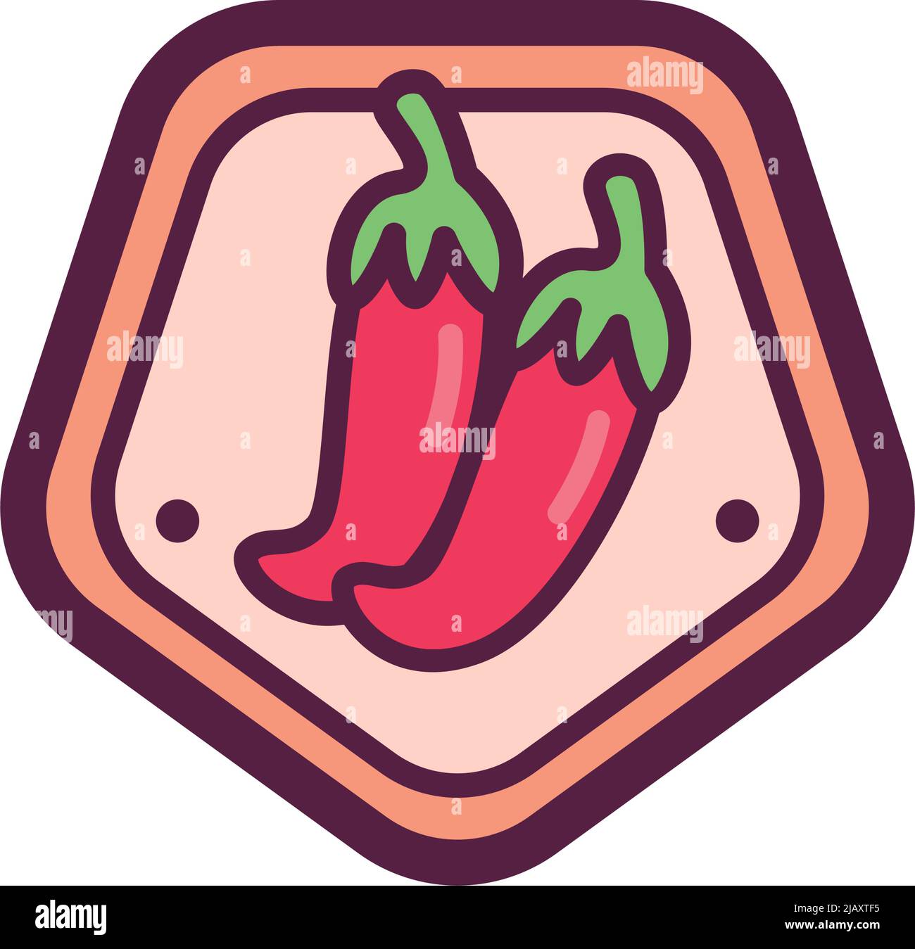 flat cool pepper badge Stock Vector Image & Art - Alamy
