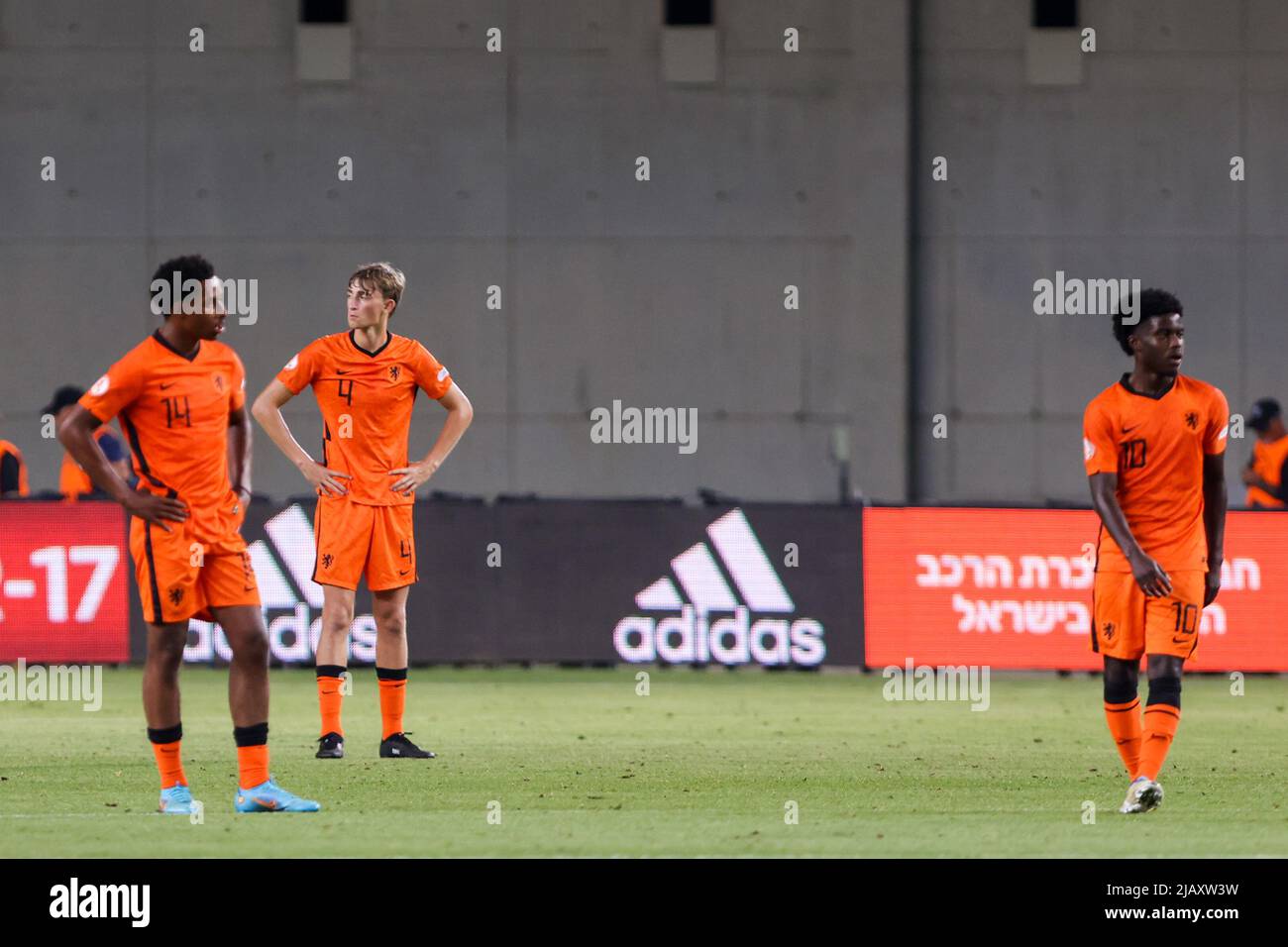 NETANYA, ISRAEL - JUNE 1: Silvano Vos of the Netherlands U17, Dean ...