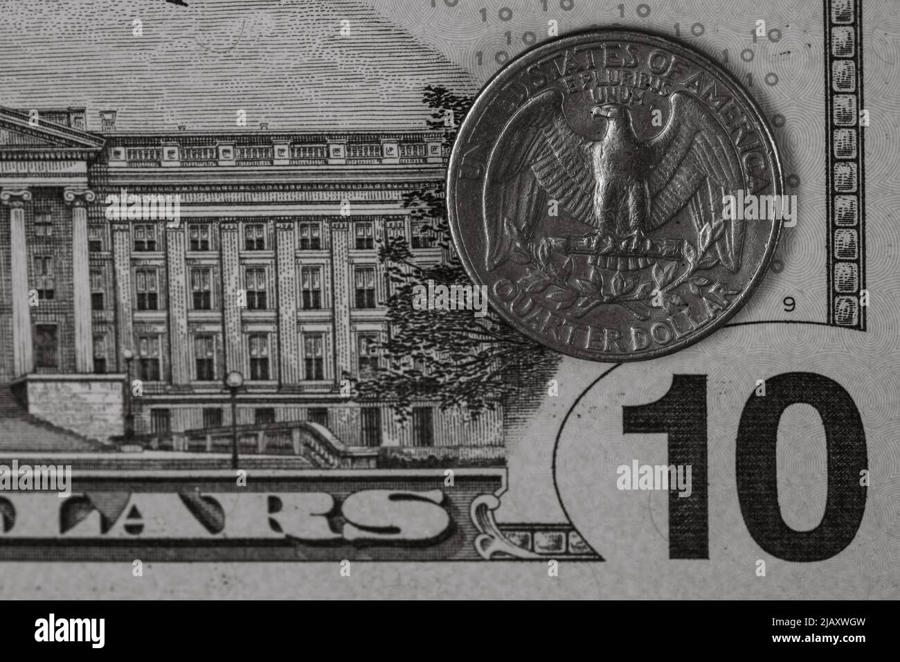 Money black and white. Detail of money Stock Photo - Alamy