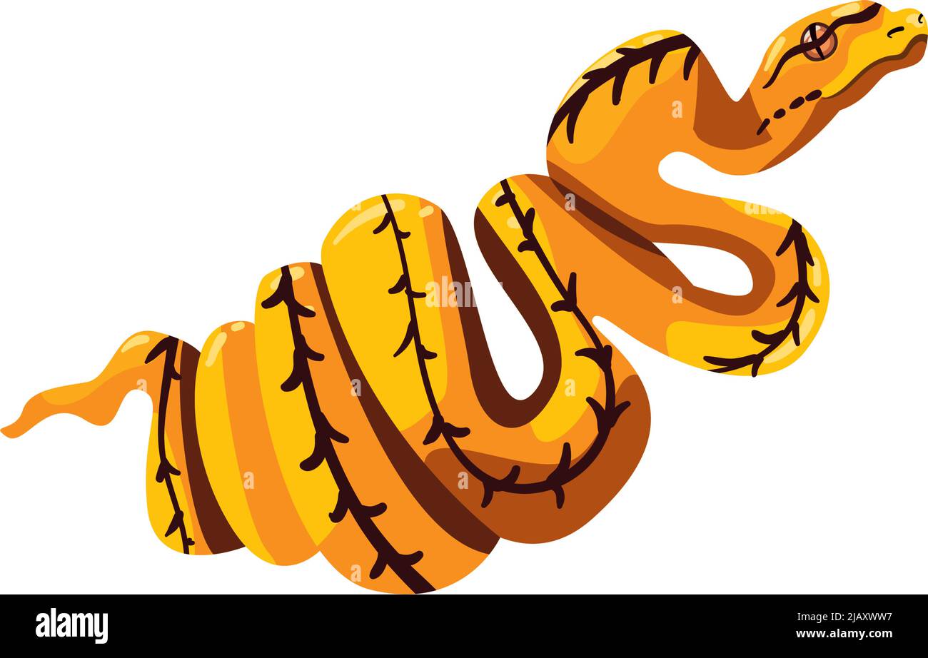 flat golden snake design Stock Vector Image & Art - Alamy