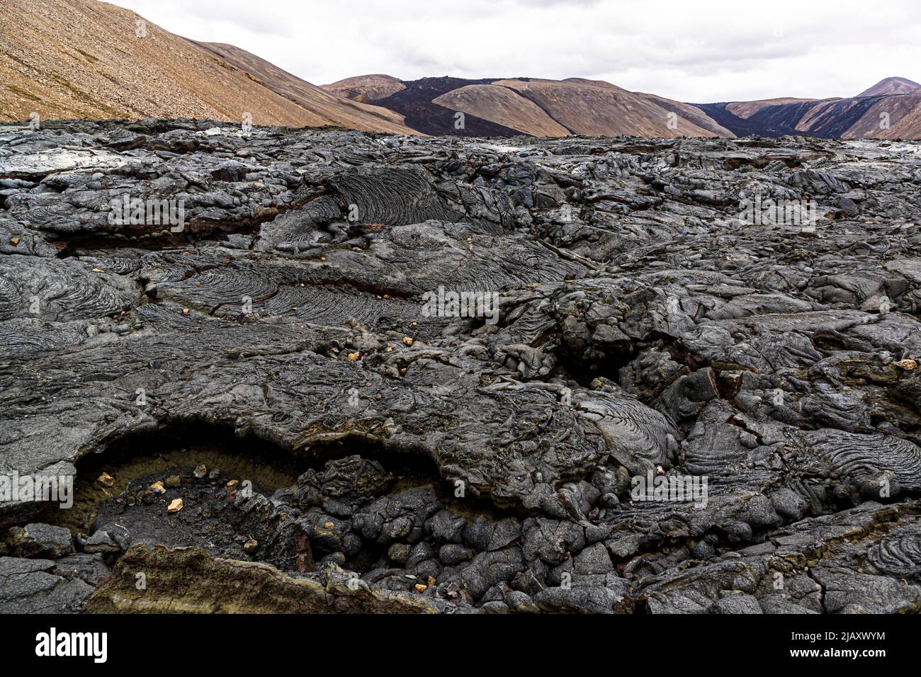 The Geldingadalir volcano south of Reykjavik in Iceland erupted in 2021 ...
