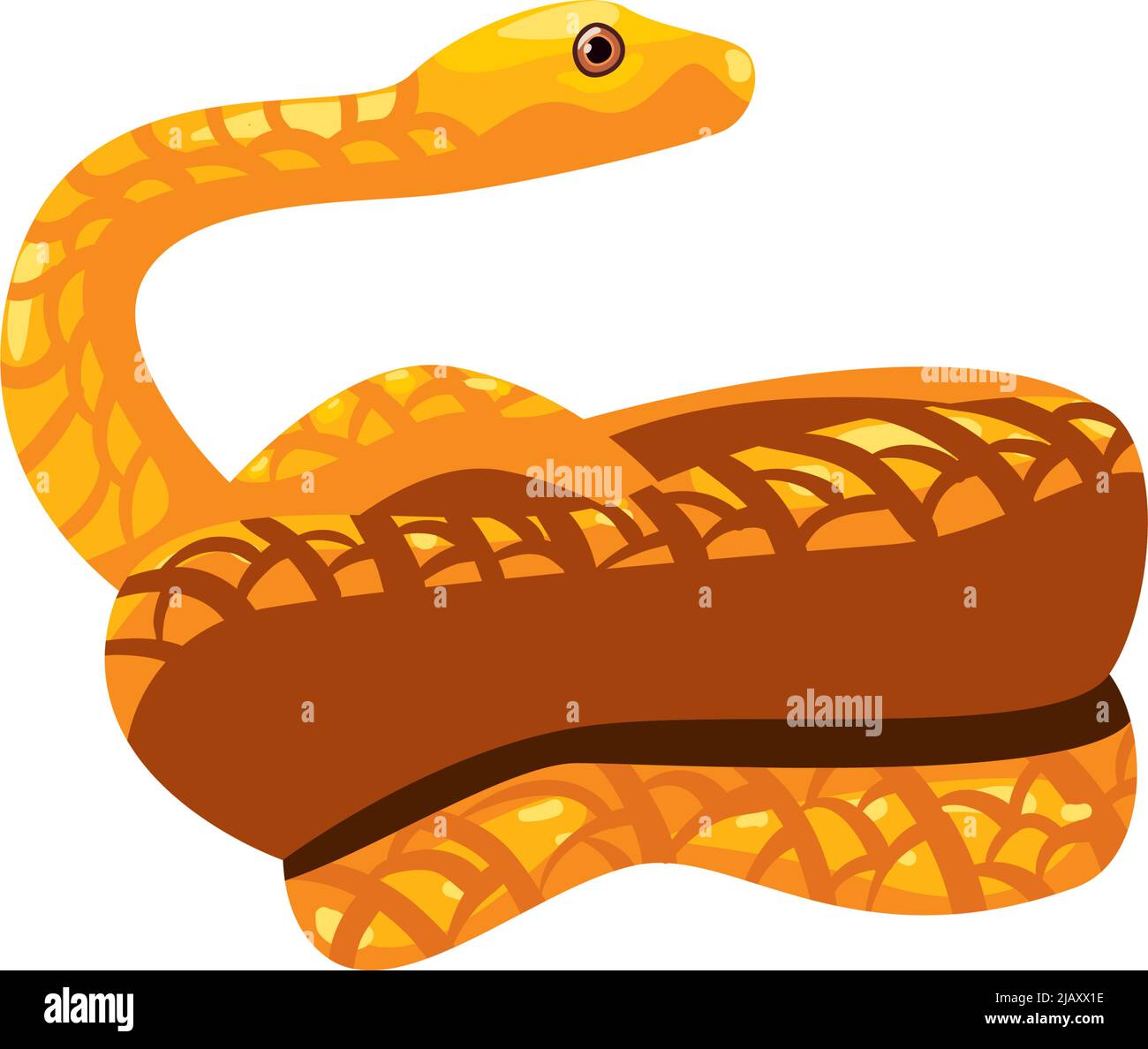 flat yellow snake design Stock Vector Image & Art - Alamy