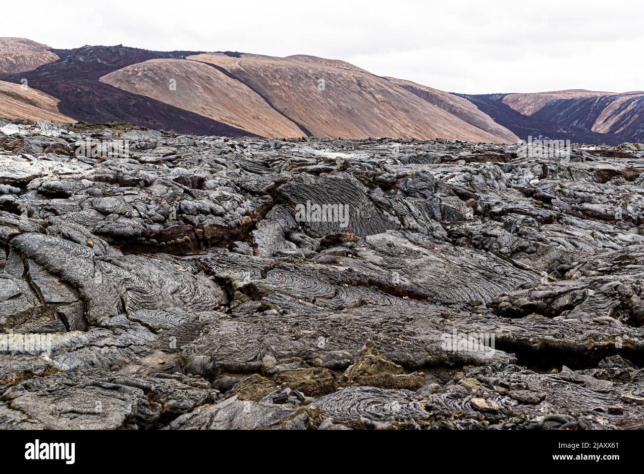 The Geldingadalir volcano south of Reykjavik in Iceland erupted in 2021 ...