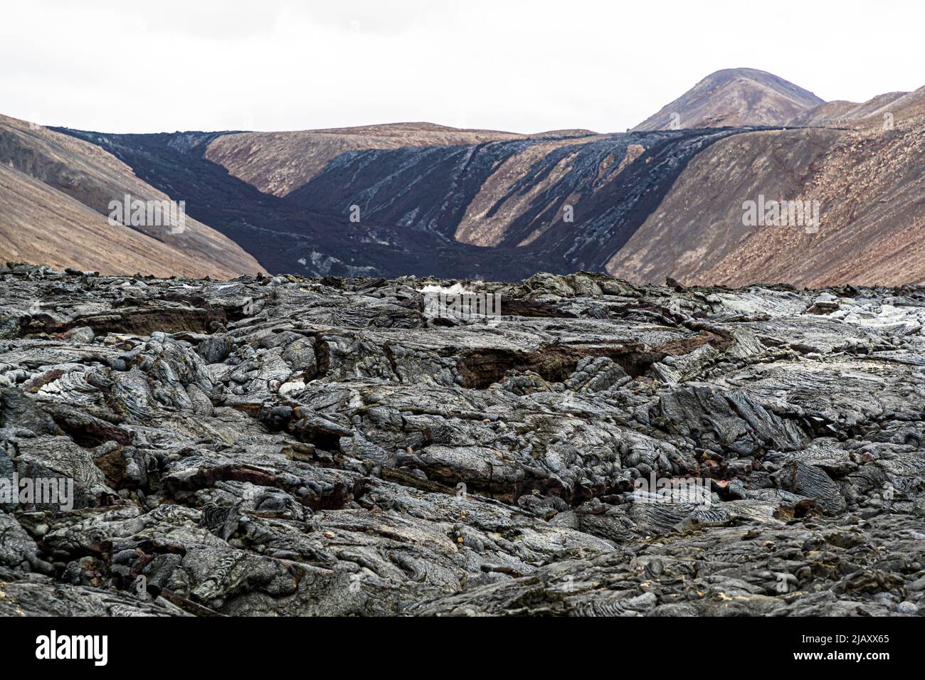 The Geldingadalir volcano south of Reykjavik in Iceland erupted in 2021 ...