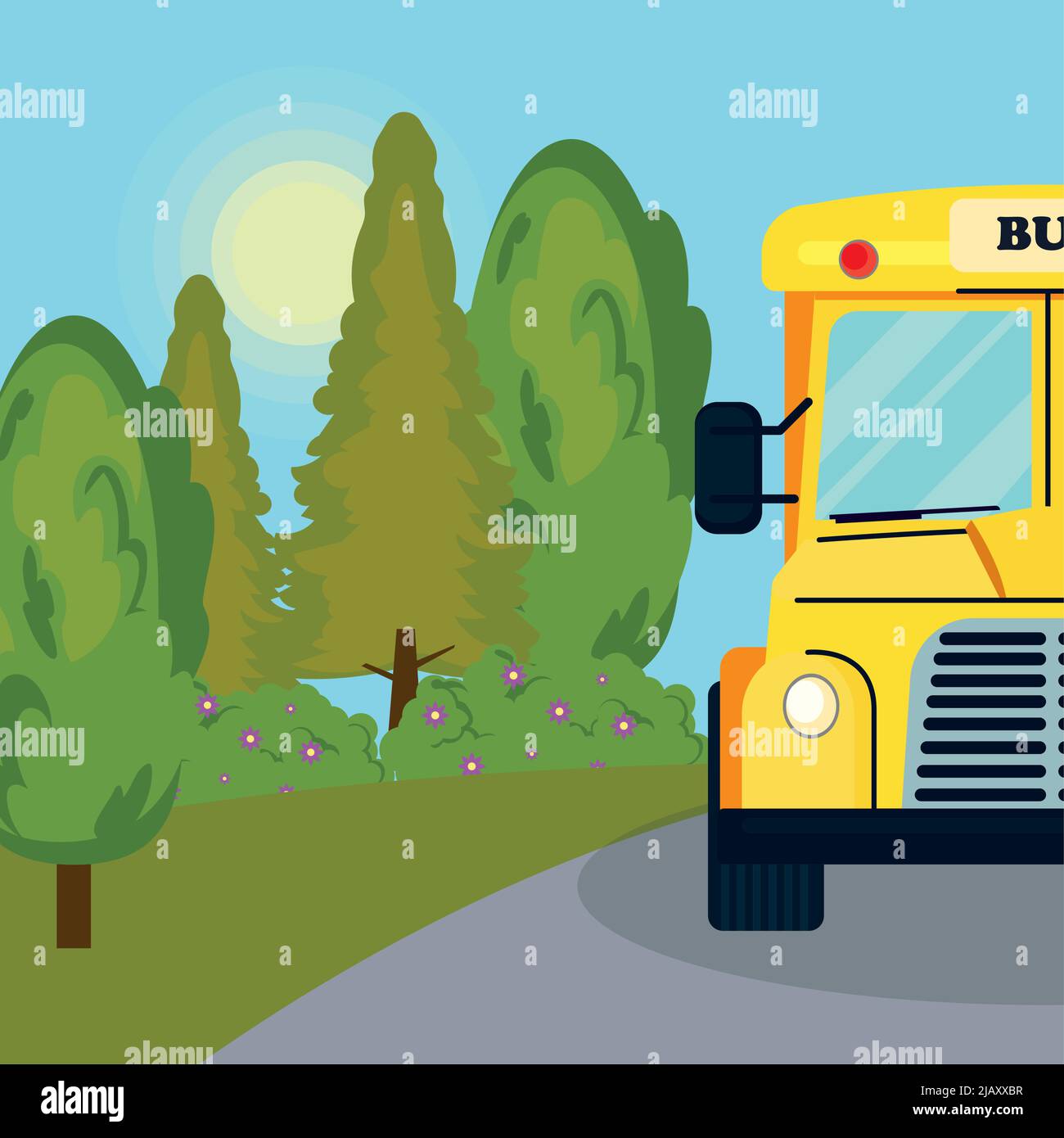 poster of school bus Stock Vector Image & Art - Alamy