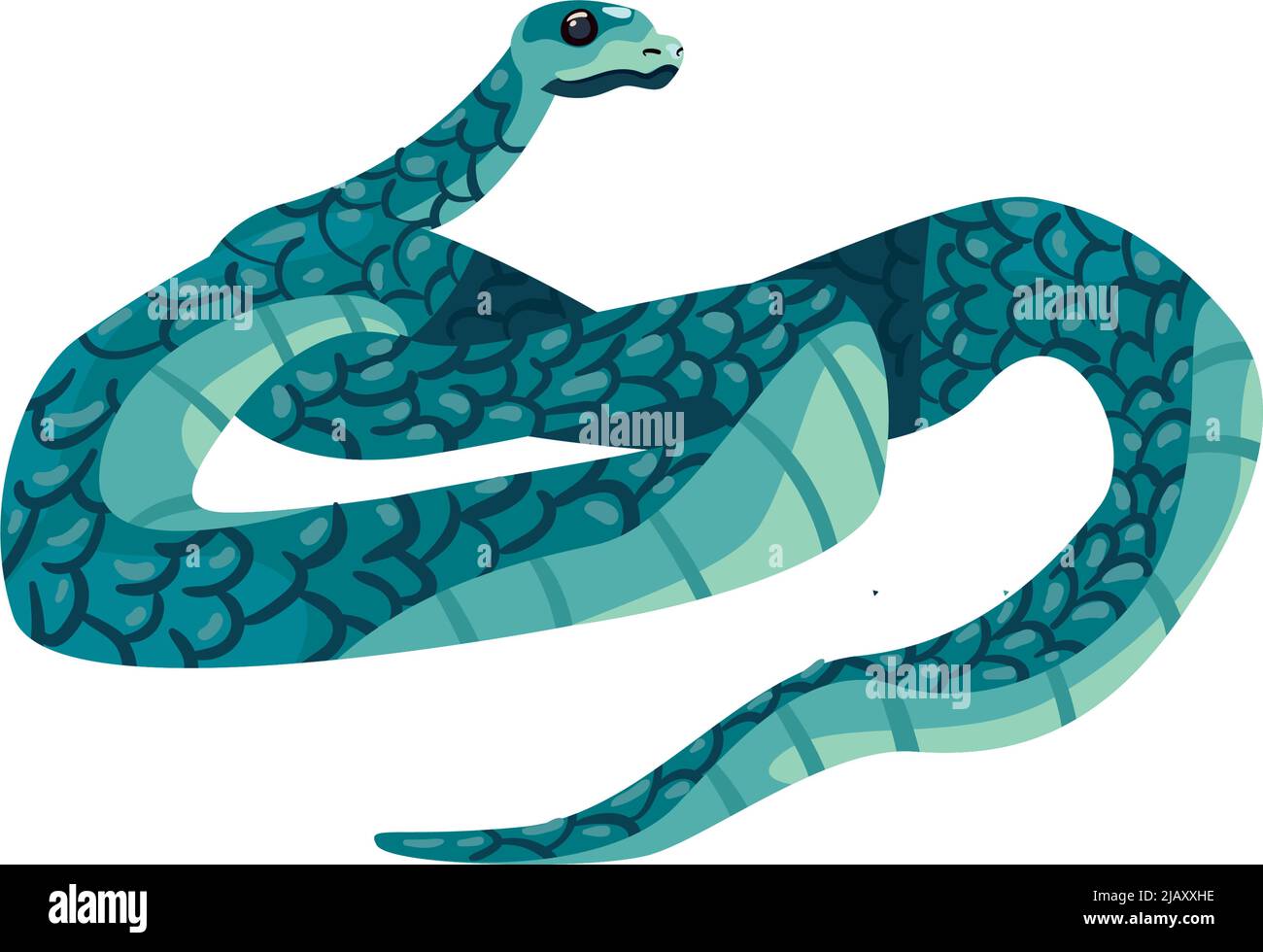 flat blue snake design Stock Vector Image & Art - Alamy