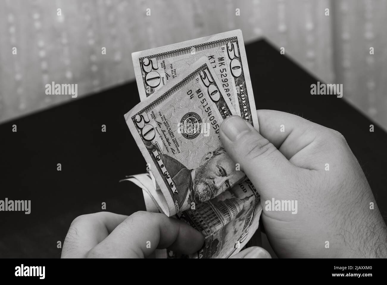 Money black and white. Detail of money Stock Photo - Alamy
