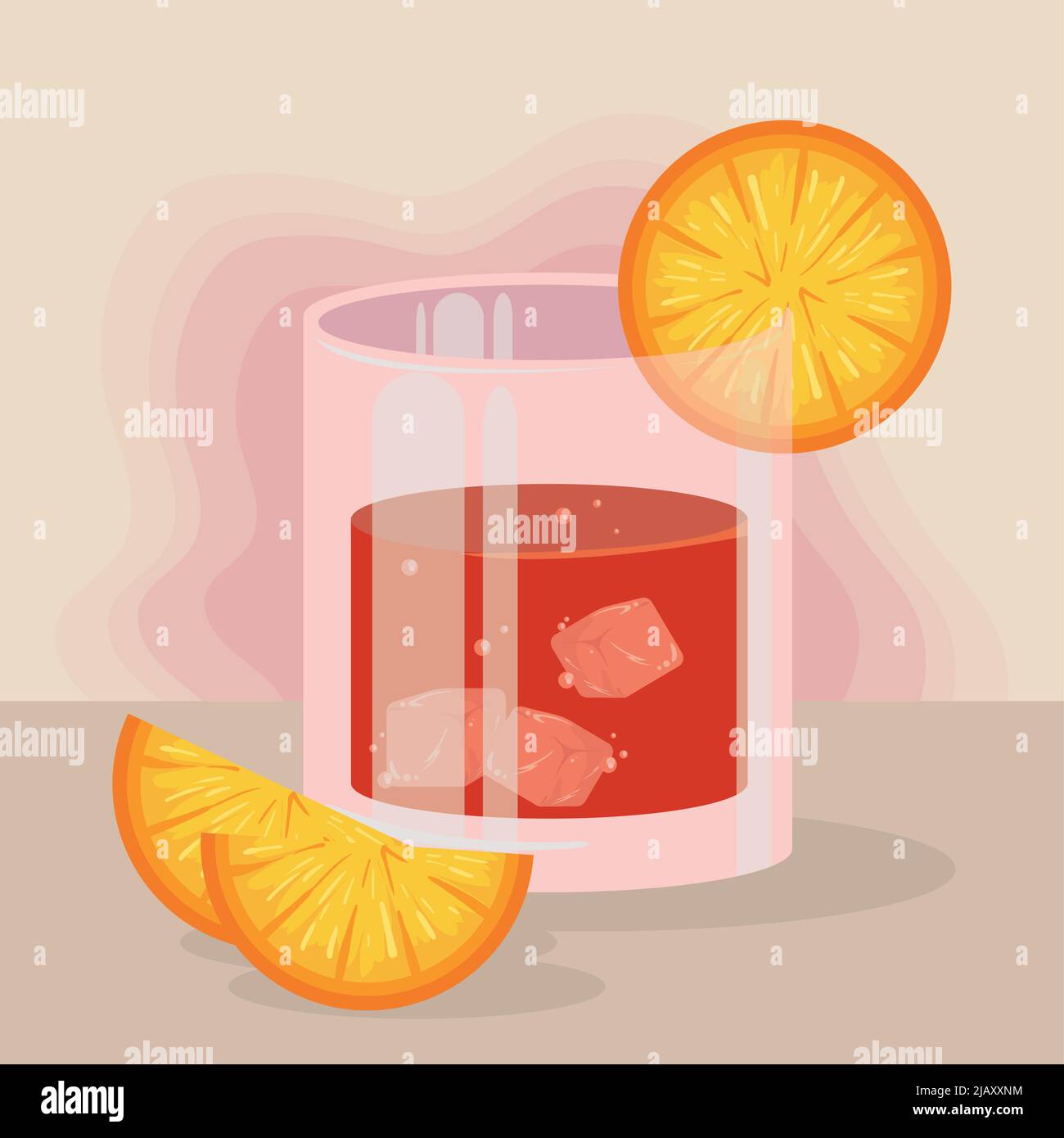 Negroni ice Stock Vector Images - Alamy
