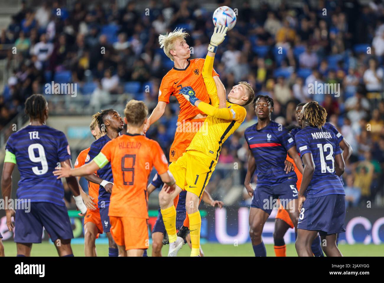NETANYA, ISRAEL - JUNE 1: Thijmen Blokzijl of the Netherlands U17 and ...