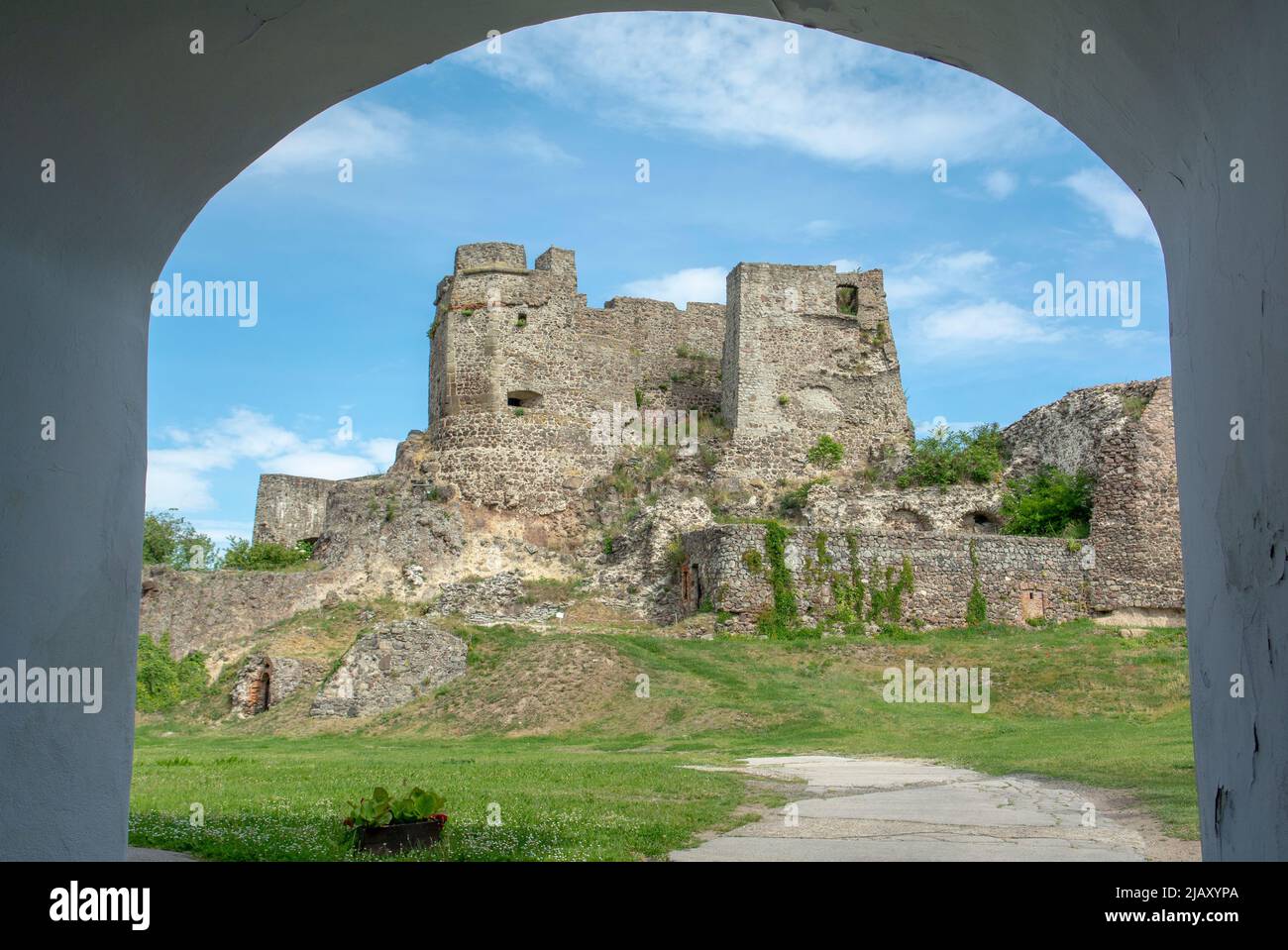 Ruins of the Levice Castle. Levicky hrad, Slovakia Stock Photo - Alamy