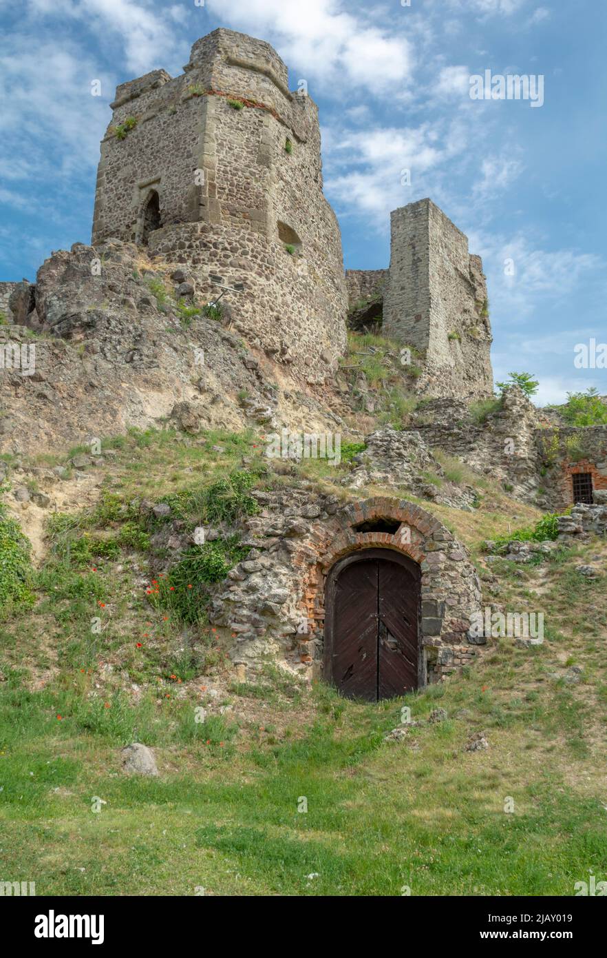 Ruins of the Levice Castle. Levicky hrad, Slovakia Stock Photo - Alamy