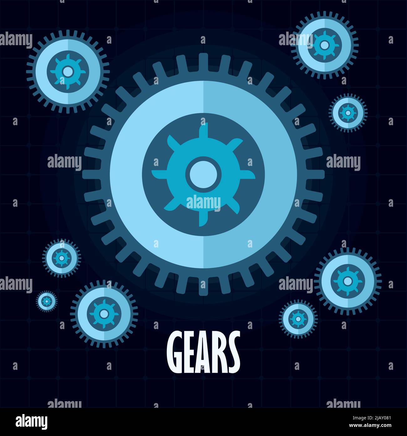 blue gears design Stock Vector Image & Art - Alamy