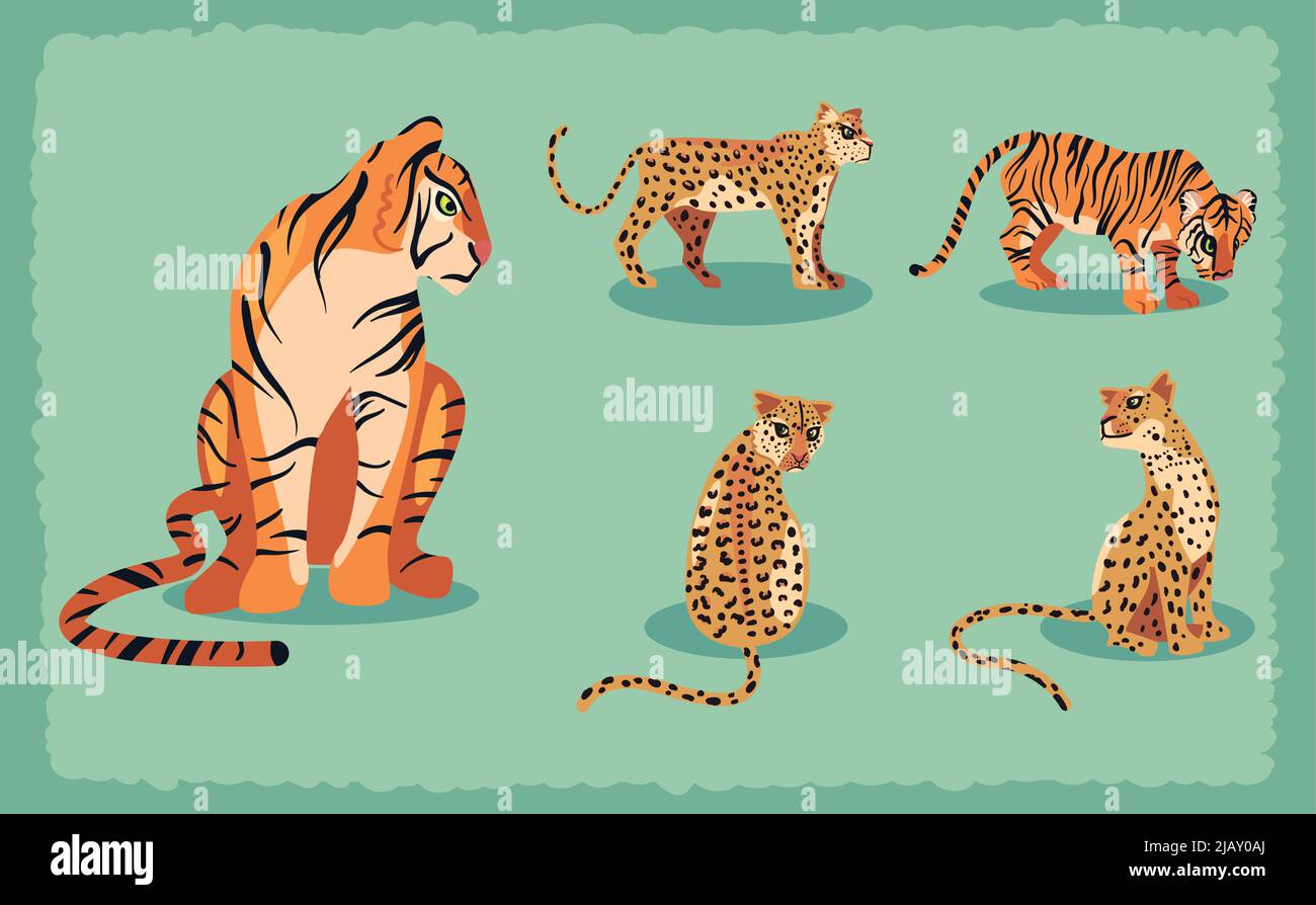 Big five carnivore Stock Vector Images - Alamy